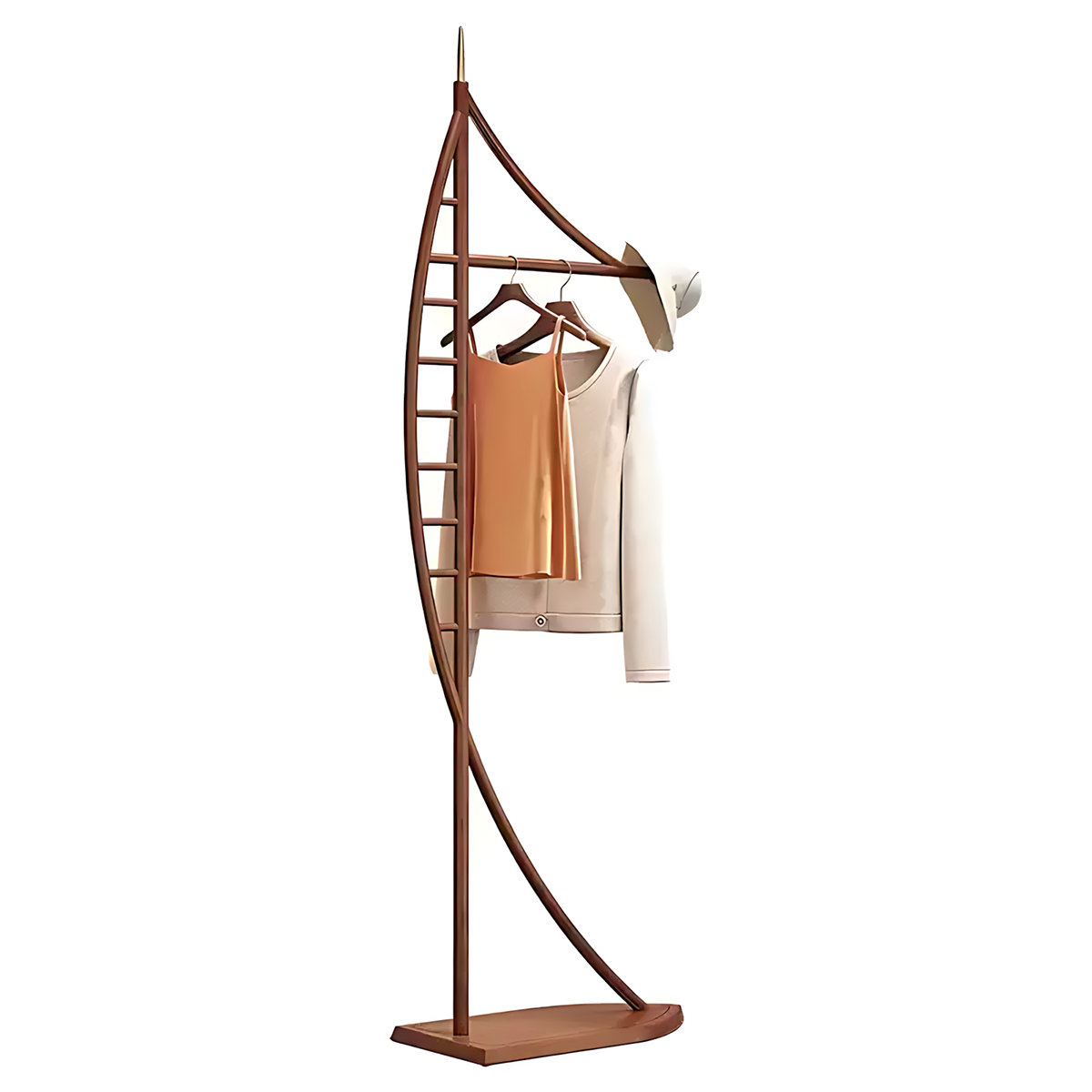 VICABY Modern Creative Solid Wood Floor-Standing Coat Rack | Wayfair