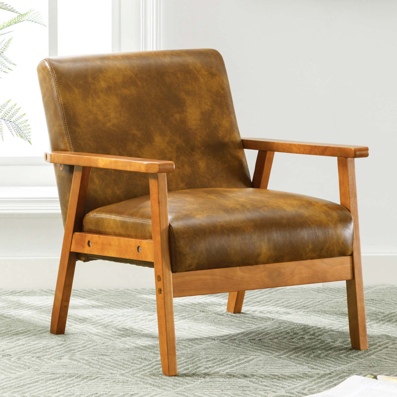 Wade Logan® Ayvie Faux Leather Armchair - Wayfair Canada