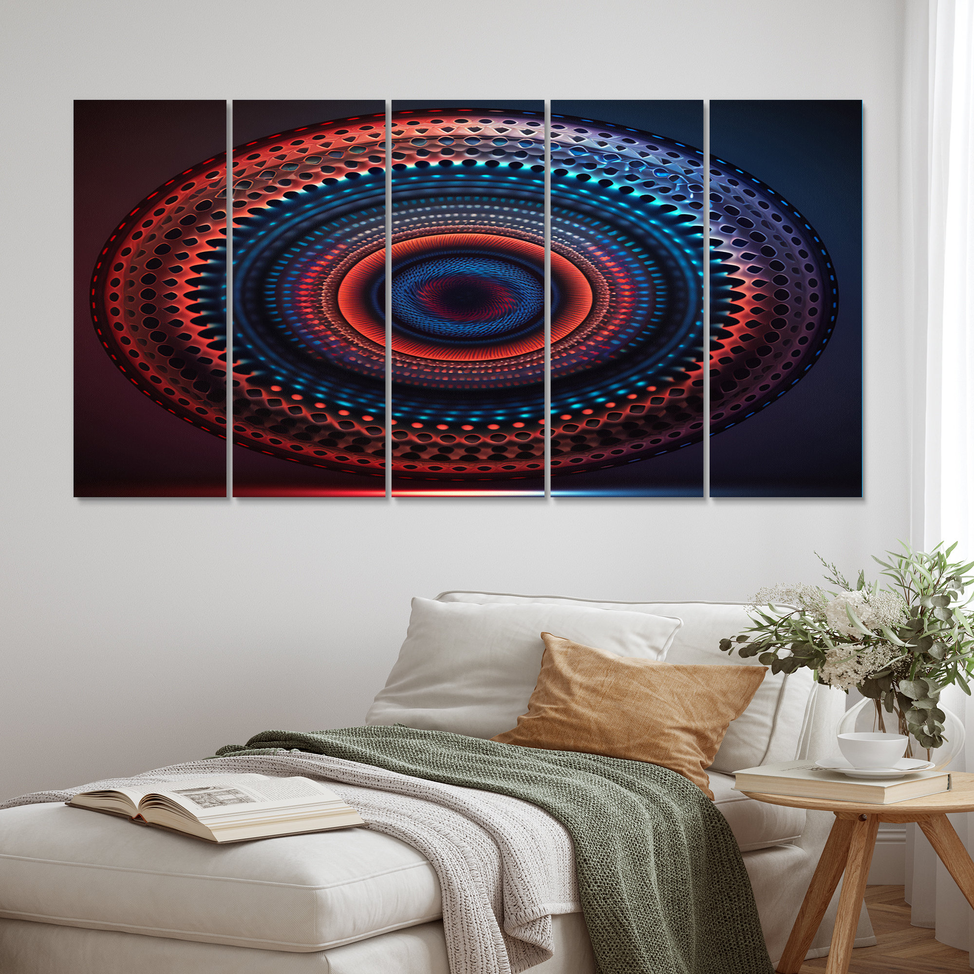 Bungalow Rose New Balance Deep Blue Deep Space Red Mandala I - Modern ...