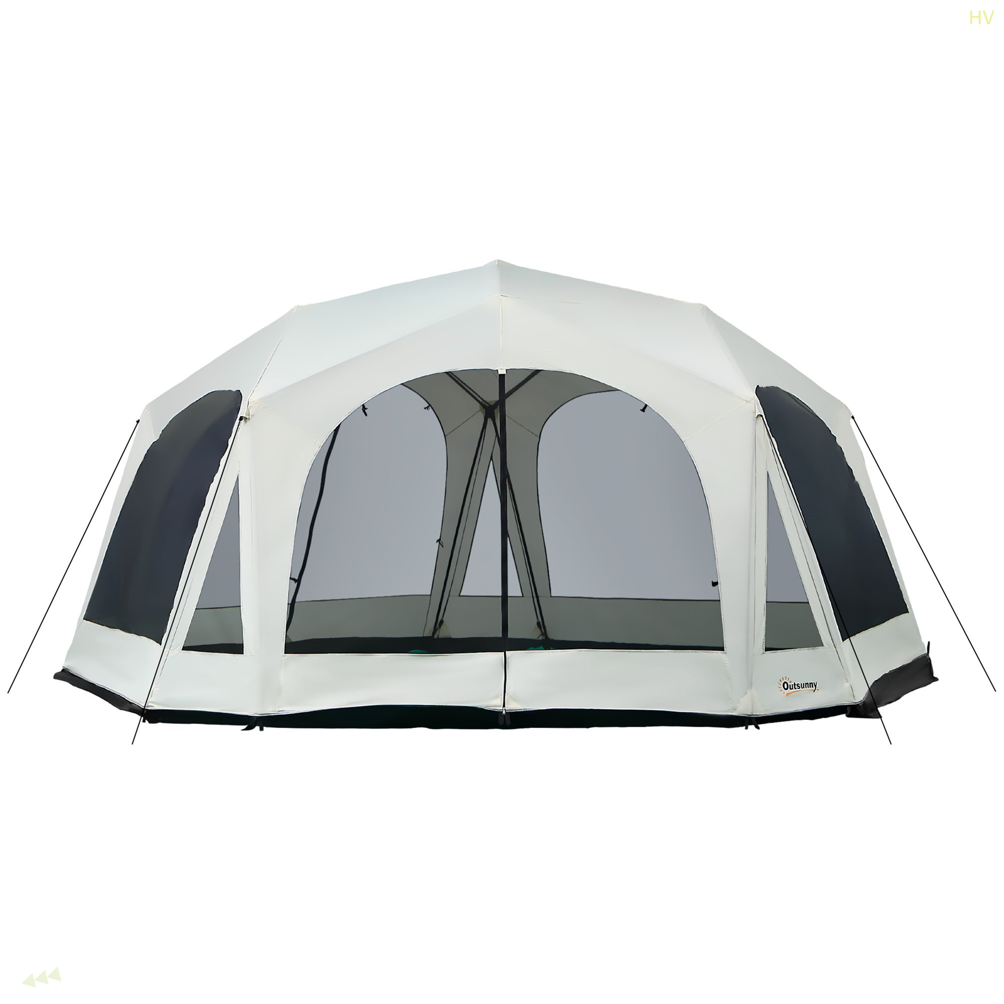 HomeViewto Outsunny 20 Person Camping Tent, Outdoor Cabin Tent Tent ...
