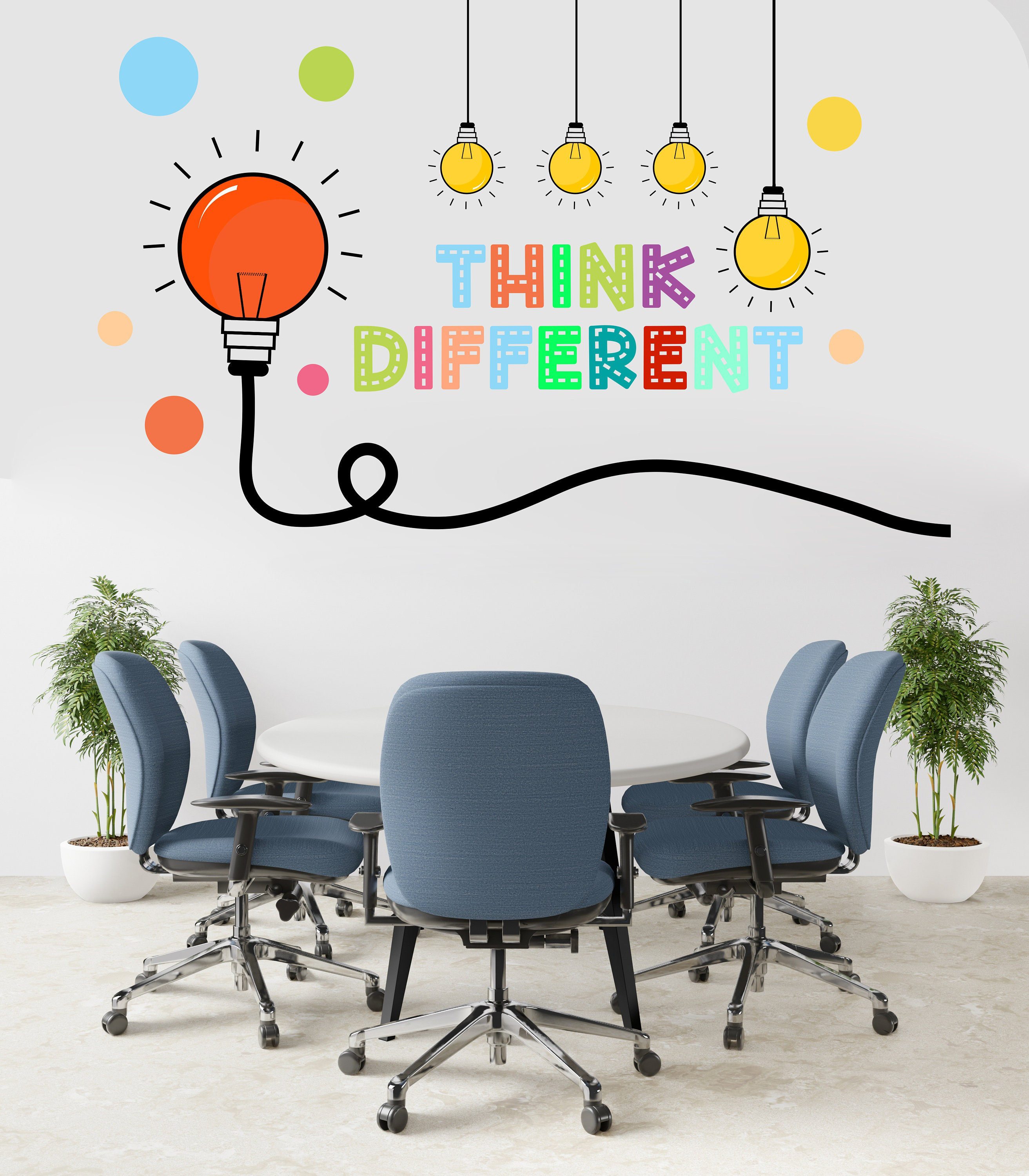 Stickalz Think Different Office Wall Decal Idea Teamwork Business ...