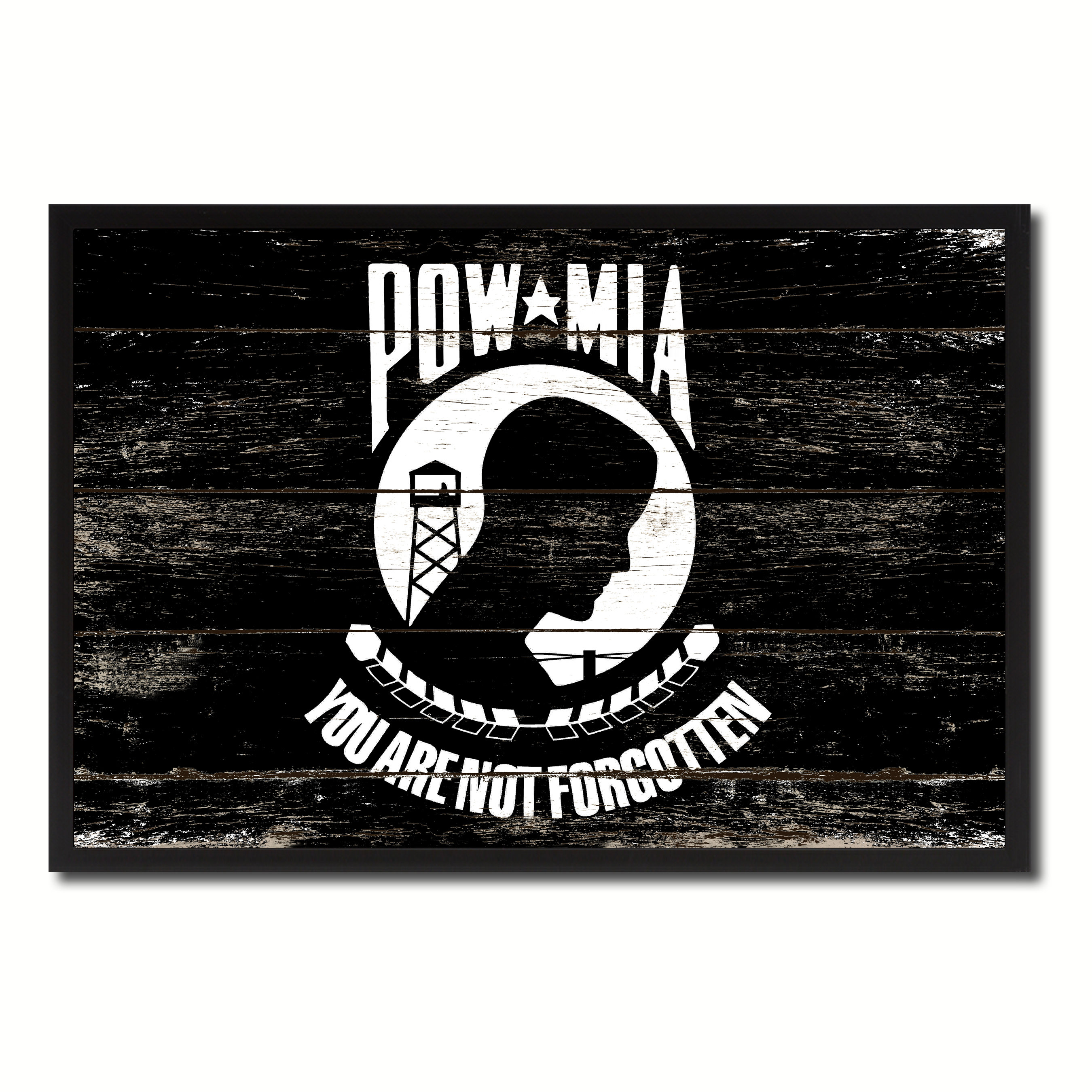 Gracie Oaks Pow Mia Military Flag Canvas Print, 13x19 | Wayfair