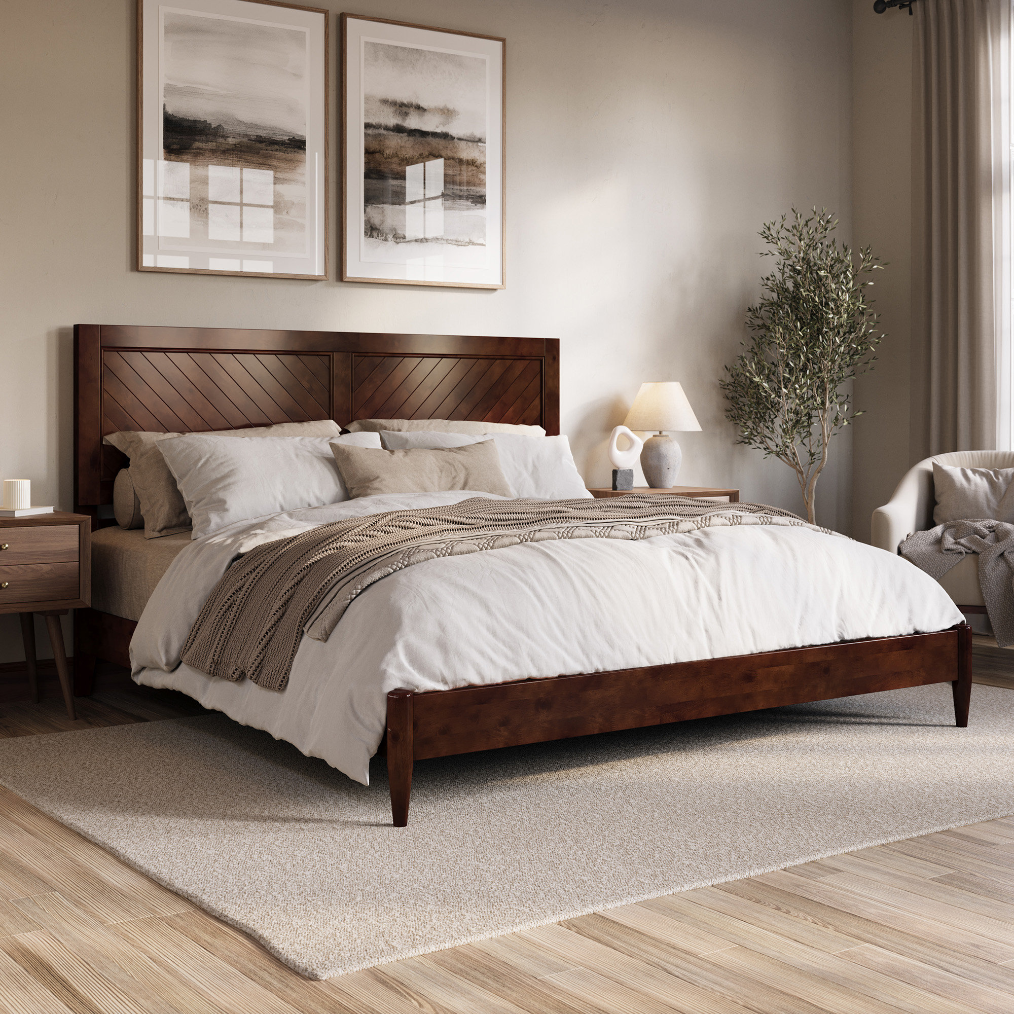 Lark Manor™ Pascarella Solid Wood Low Profile Platform Bed & Reviews ...