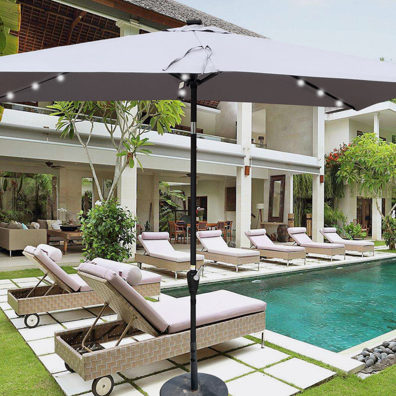 Farm on table Rectangular Patio Outdoor Market Table Umbrellas with ...