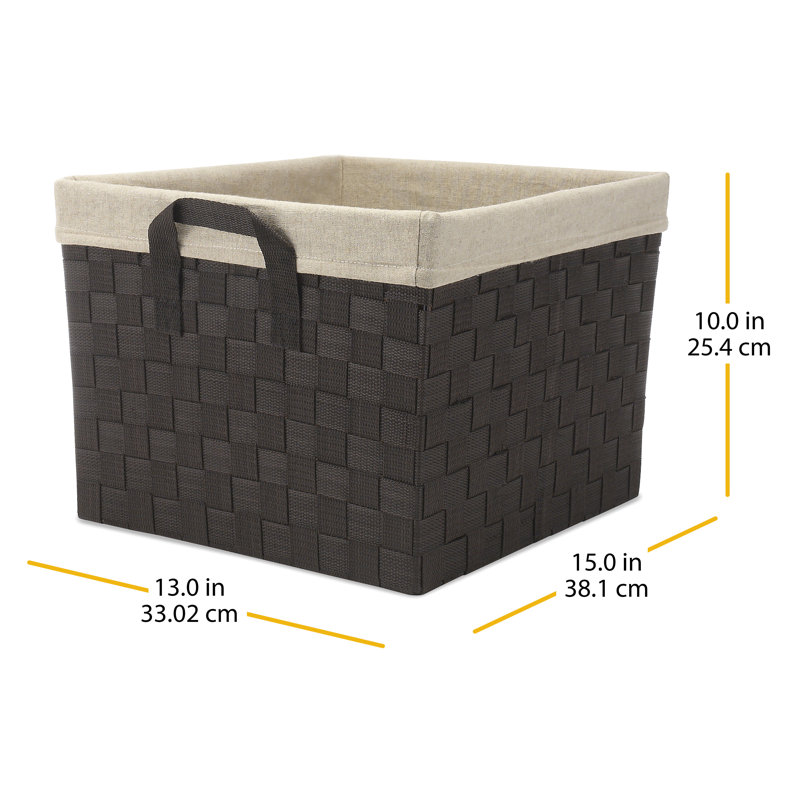 Winston Porter Woven Wicker/Fabric Basket & Reviews | Wayfair
