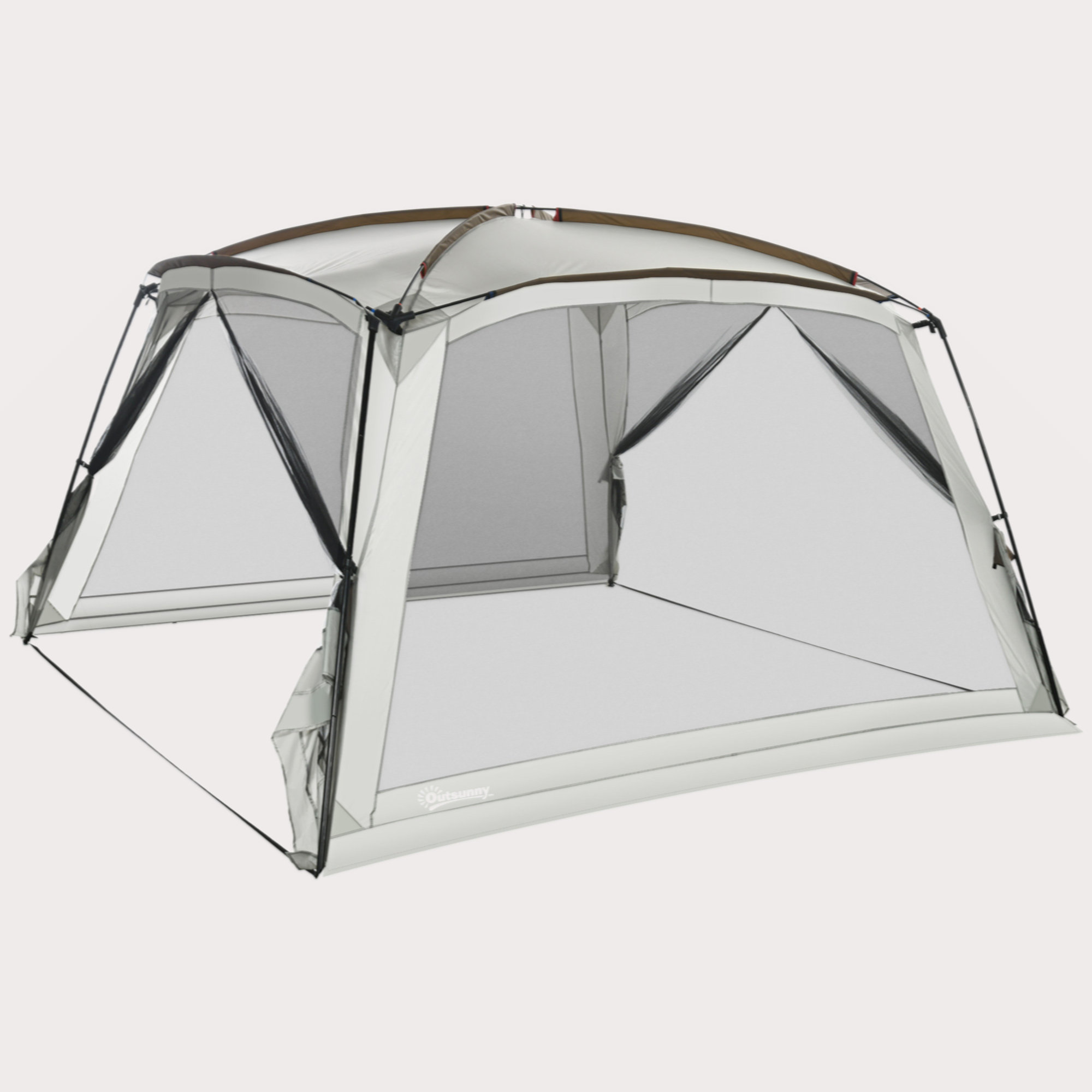 Wenty Outsunny 12' X 12' Screen House Room, UV50+ Screen Tent With 2 ...