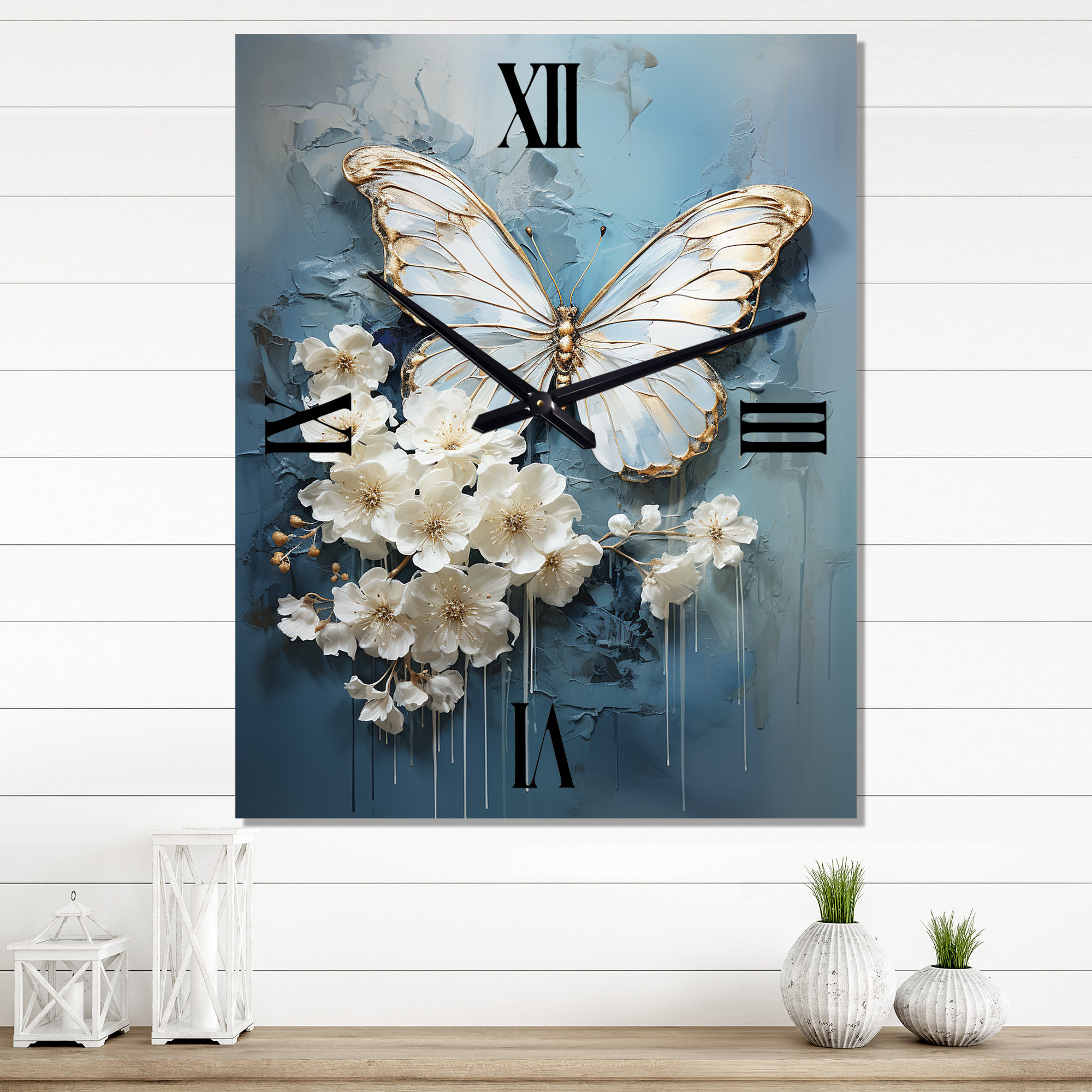 Latitude Run® Butterfly Ethereal Blues Form Abstract Elegance I ...