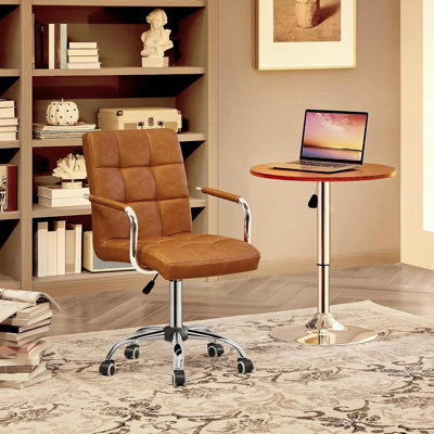 Trent Austin Design Neruda Leather Office Chair Mid Century Modern ...