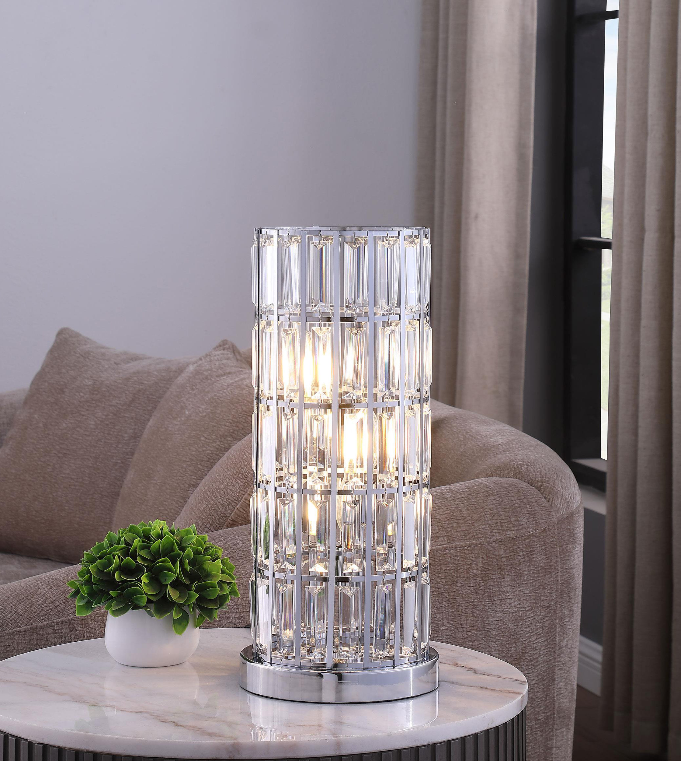 Mercer41 20-inch Crystal Shade Bedside Table Lamp - Wayfair Canada