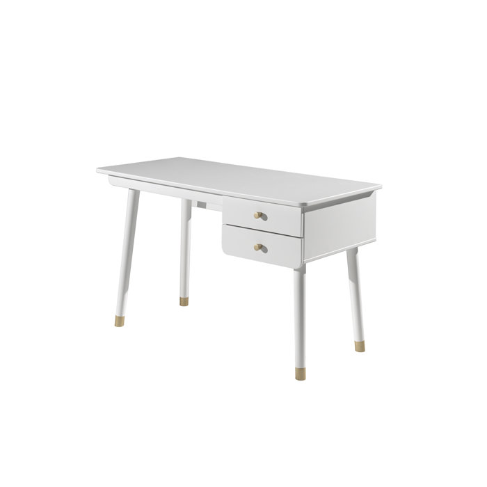 Vipack Billy Desk With 2 Drawers, Finish Satin White | Wayfair.co.uk