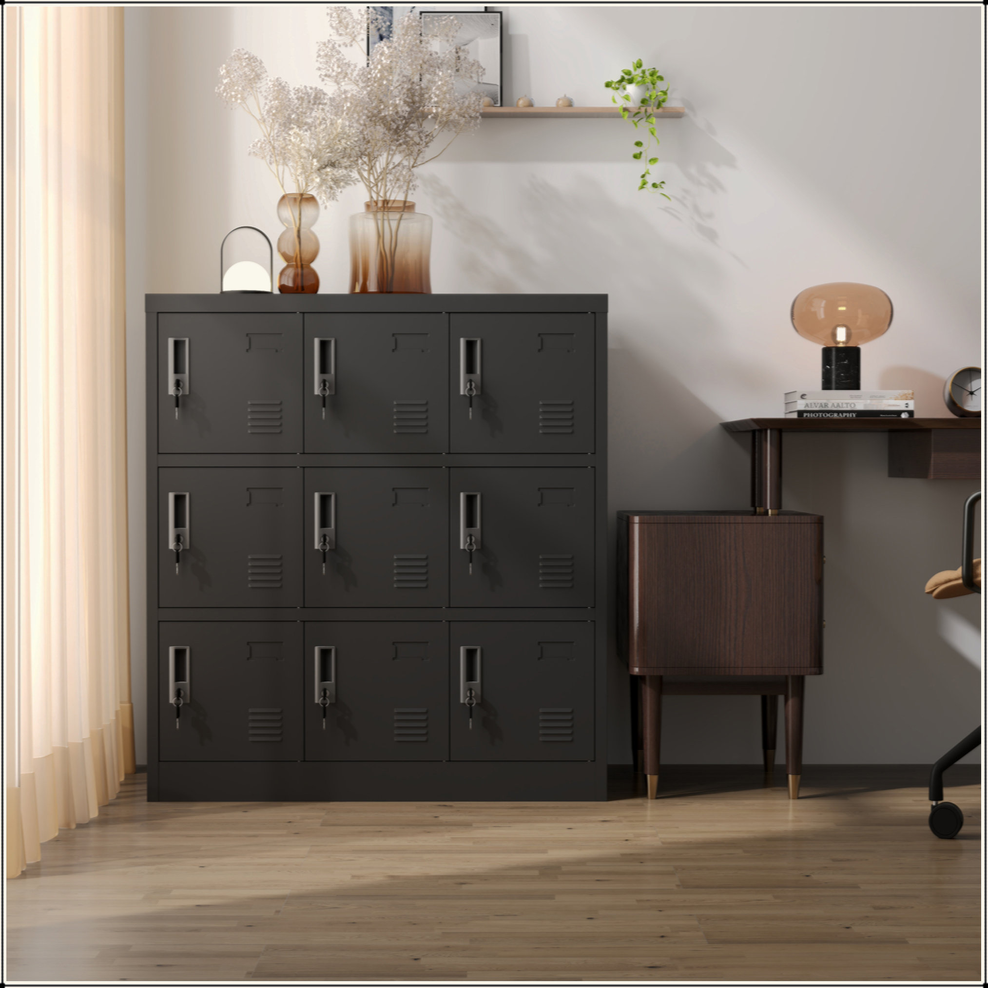 17 Stories 9-Door Employee Storage Locker, Metal Lockers For Office ...