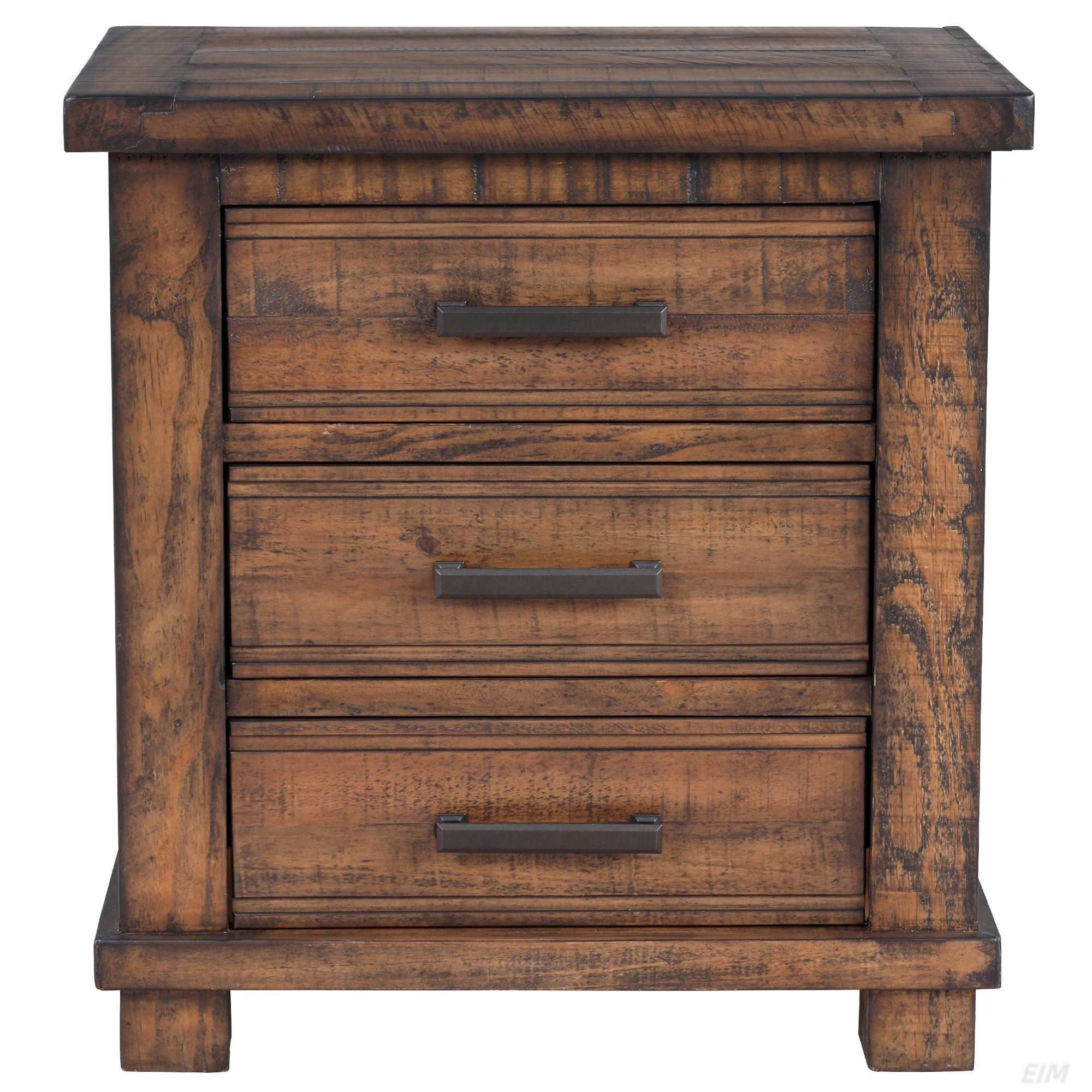 Gracie Oaks Rustic Three Drawer Reclaimed Solid Wood Farmhouse ...