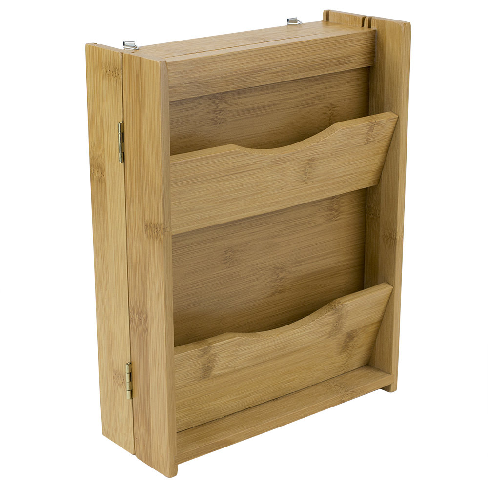 Millwood Pines Cira Bamboo Wall Mail Organizer with Key Hooks & Reviews ...