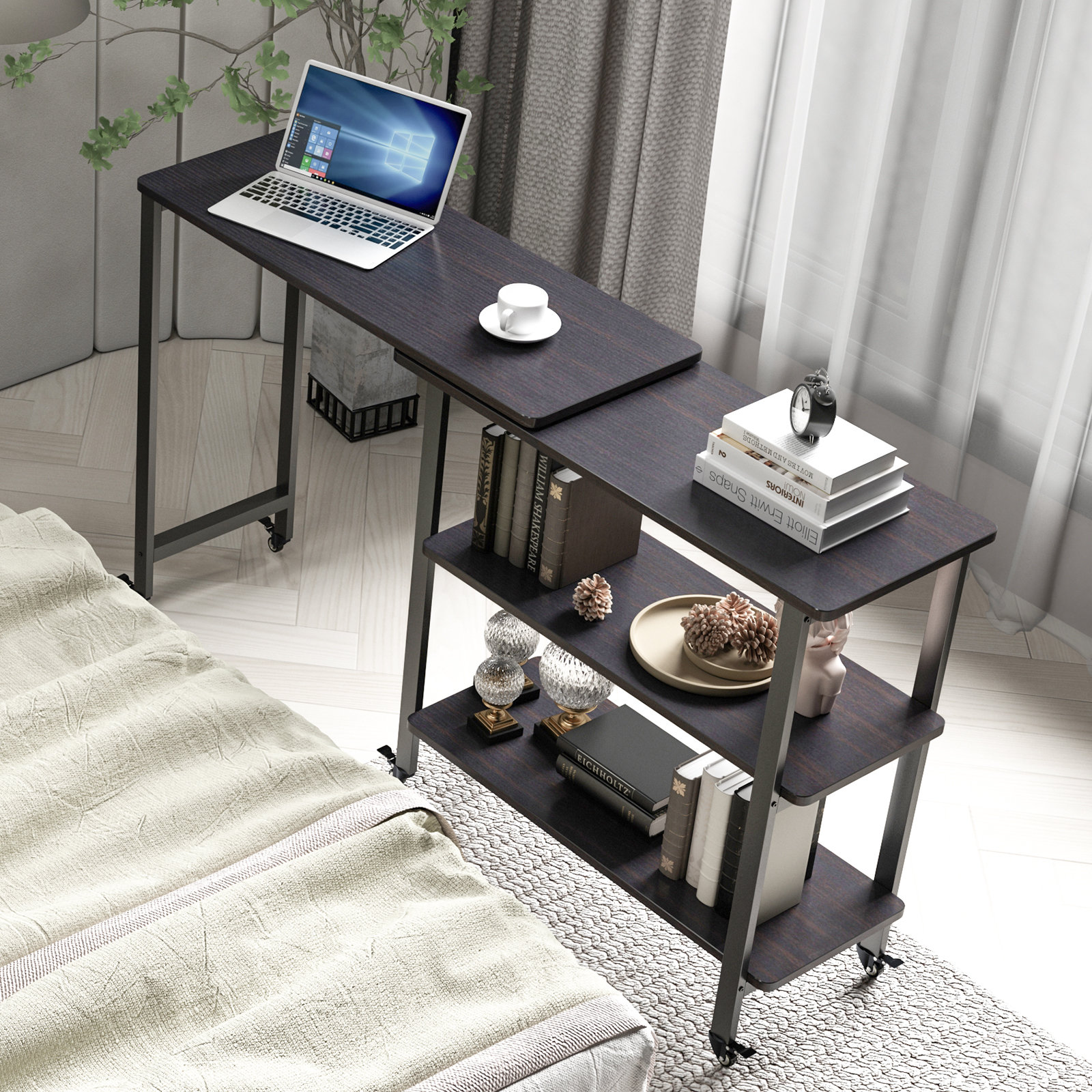 Trent Austin Design Petrovich Movable Laptop Table L-Shape Desk ...