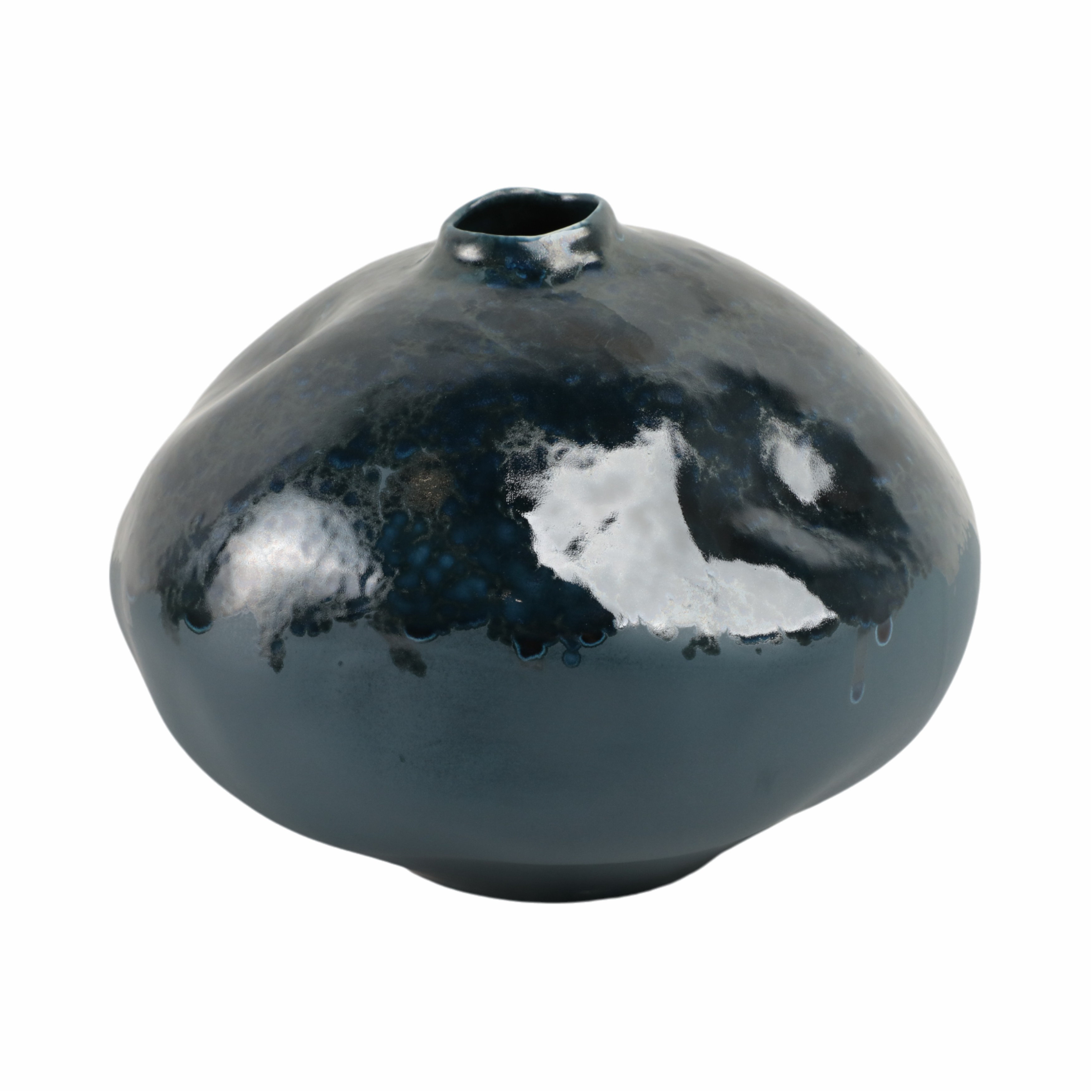 Red Barrel Studio® Handcrafted Pottery Earthenware Vase - Round ...