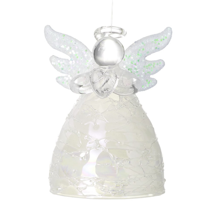 The Seasonal Aisle Glass Angel Hanging Ornament | Wayfair.co.uk