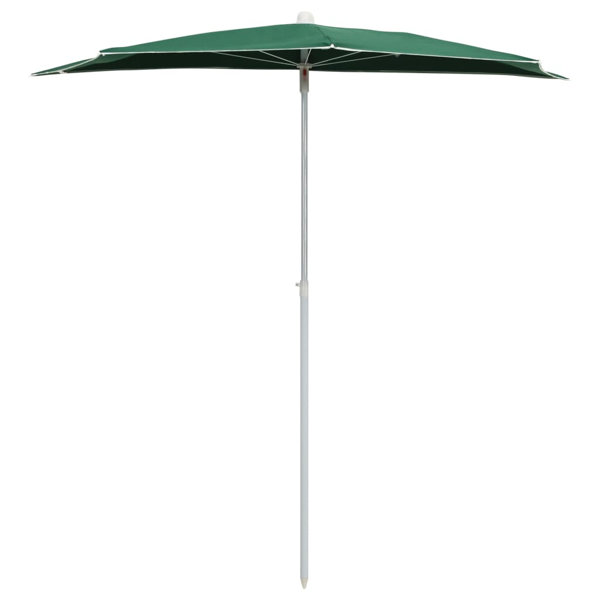 vidaXL Garden Half Parasol with Pole Outdoor Umbrella Sunshade Multi ...