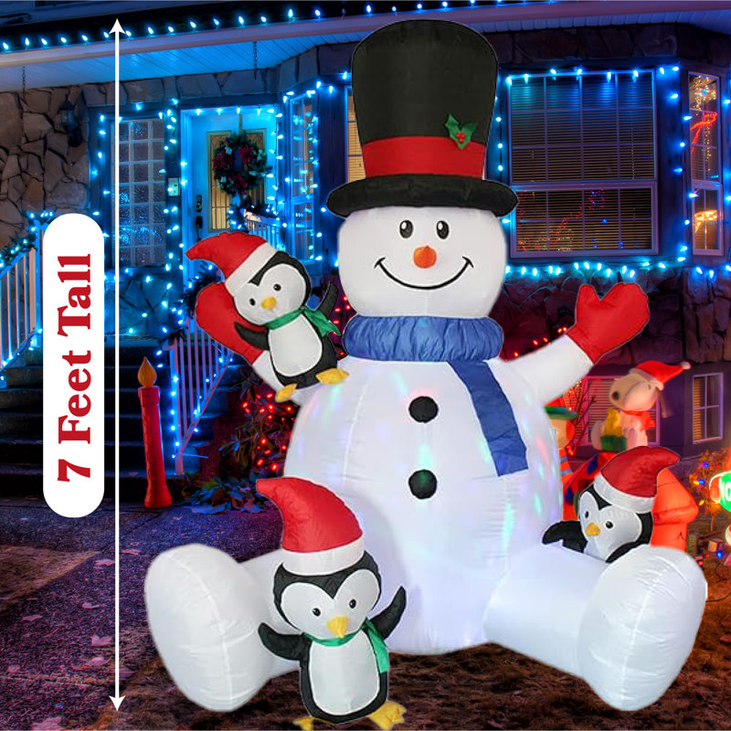 The Holiday Aisle® Snowman Inflatable | Wayfair