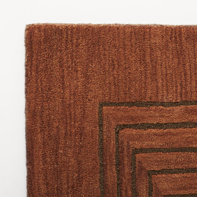 AllModern Orlie Handmade Hand Tufted Wool Copper Rug & Reviews | Wayfair