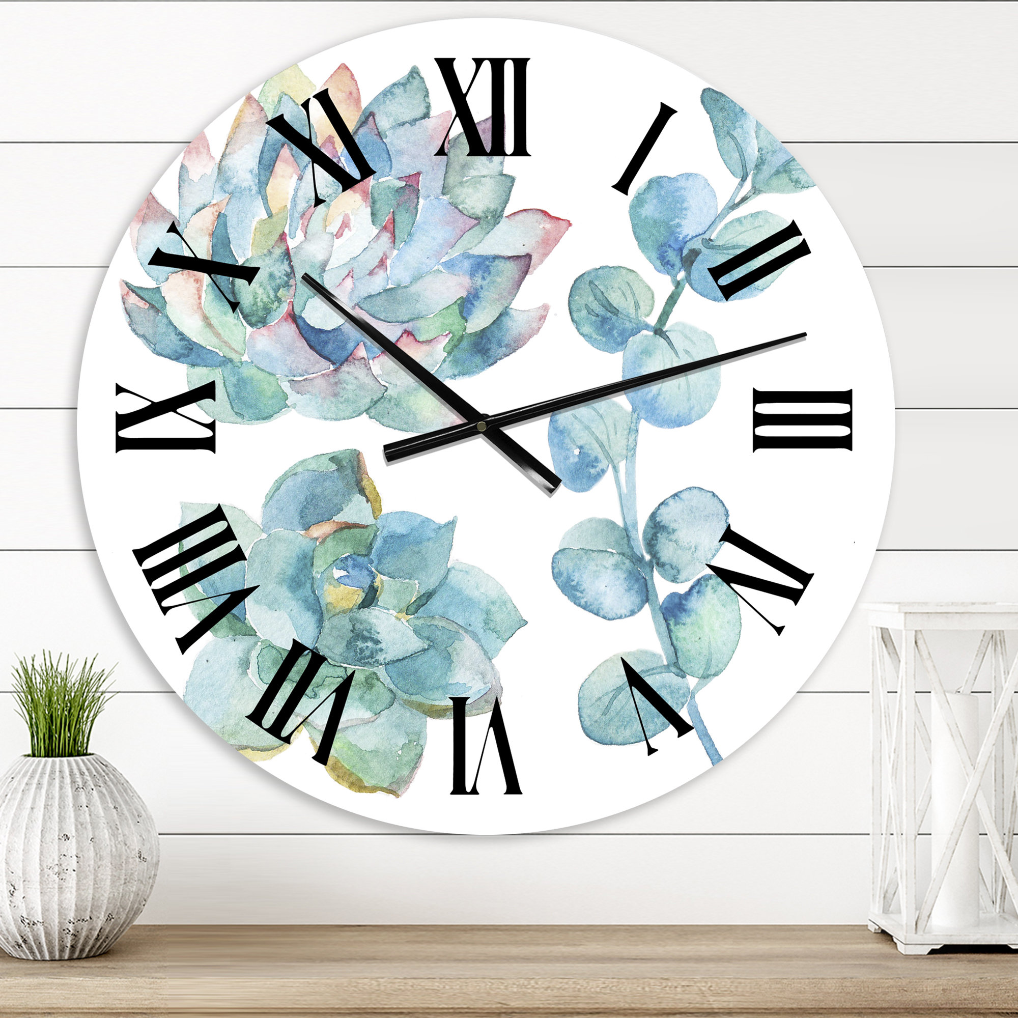 East Urban Home Eucalyptus Leaves and Succulents - Traditional wall ...