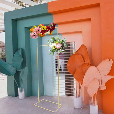 YXSUN 20.87x12.6x61.02in Wedding Arch Stand with Bases,Easy Assembly ...