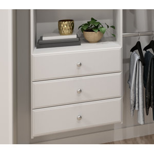 Dotted Line™ Liz 36 In. - 60 In. W Truffle Wood Closet System & Reviews ...