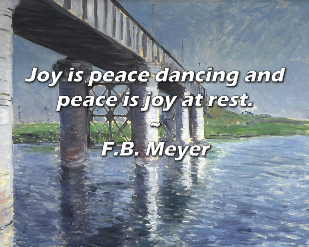 Trinx F.B. Meyer Quote: Joy is peace dancing and peace is joy at rest ...