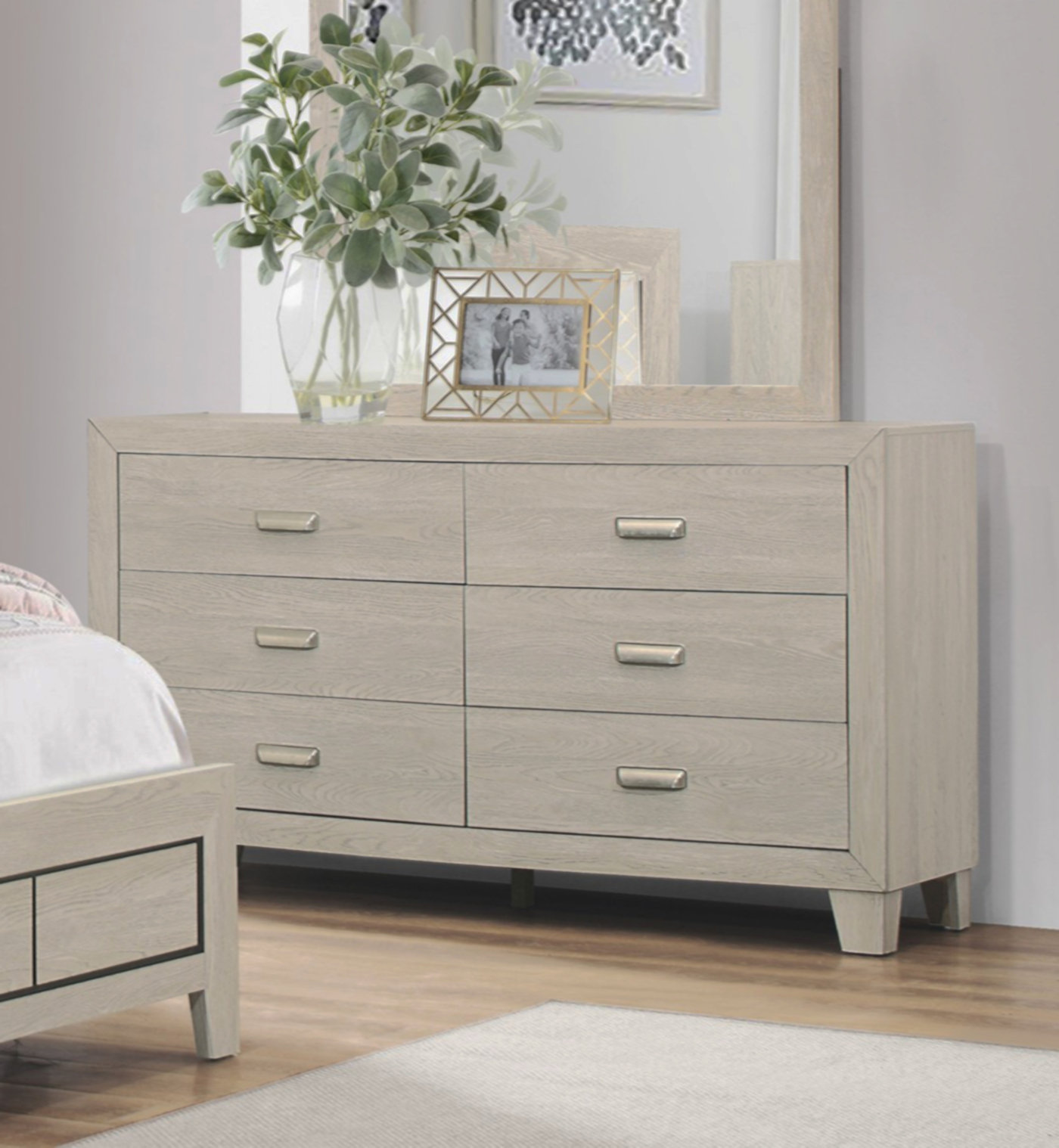 Gracie Oaks Modern Contemporary Light 1Pc Dresser Wooden Bedroom ...