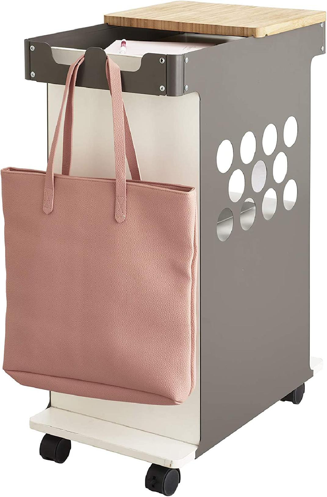 Safco Products Company Mini Rolling 2-Compartment Laptop Storage Cart ...