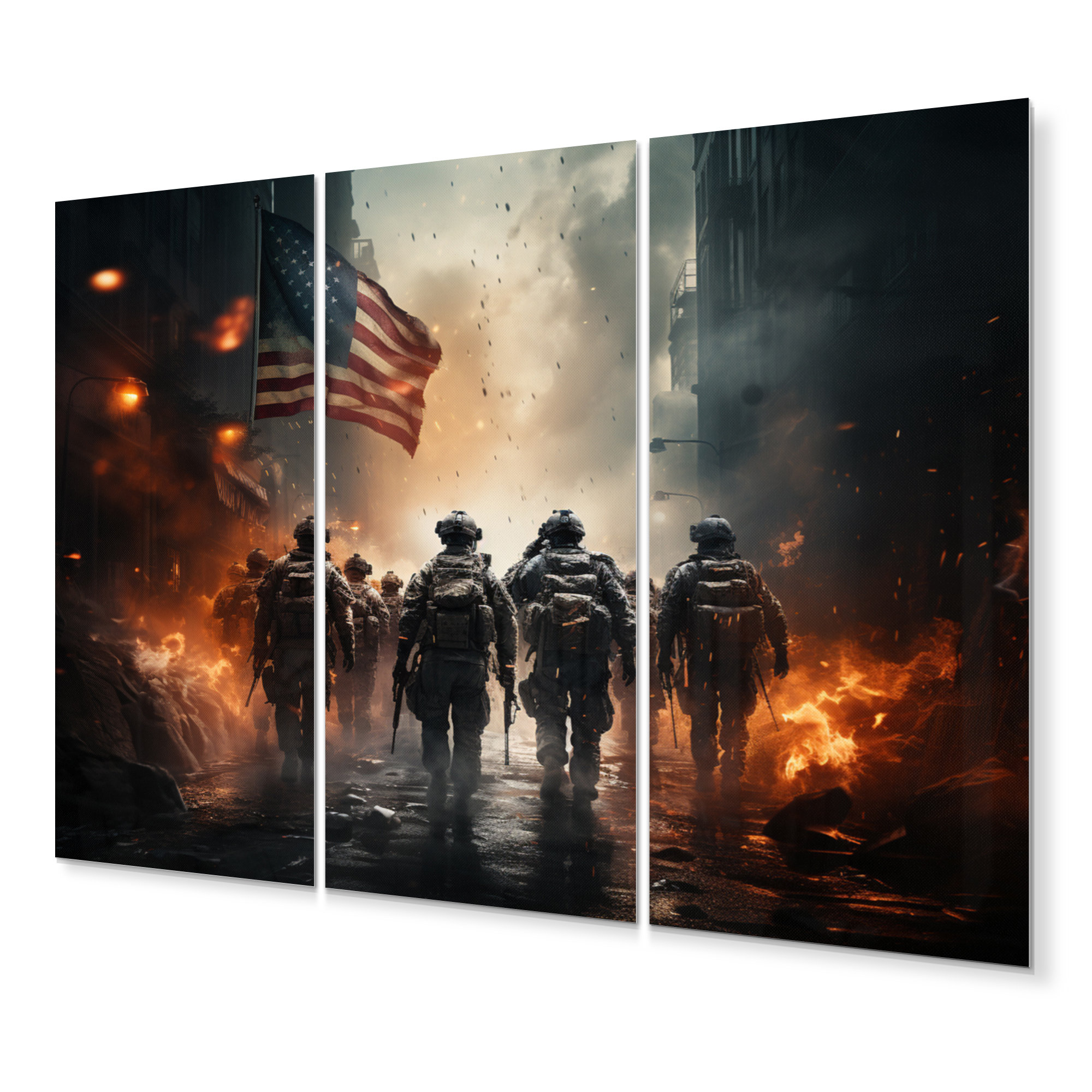 DesignArt Heros In Action III - Fireman Metal Wall Decor Set - Wayfair ...