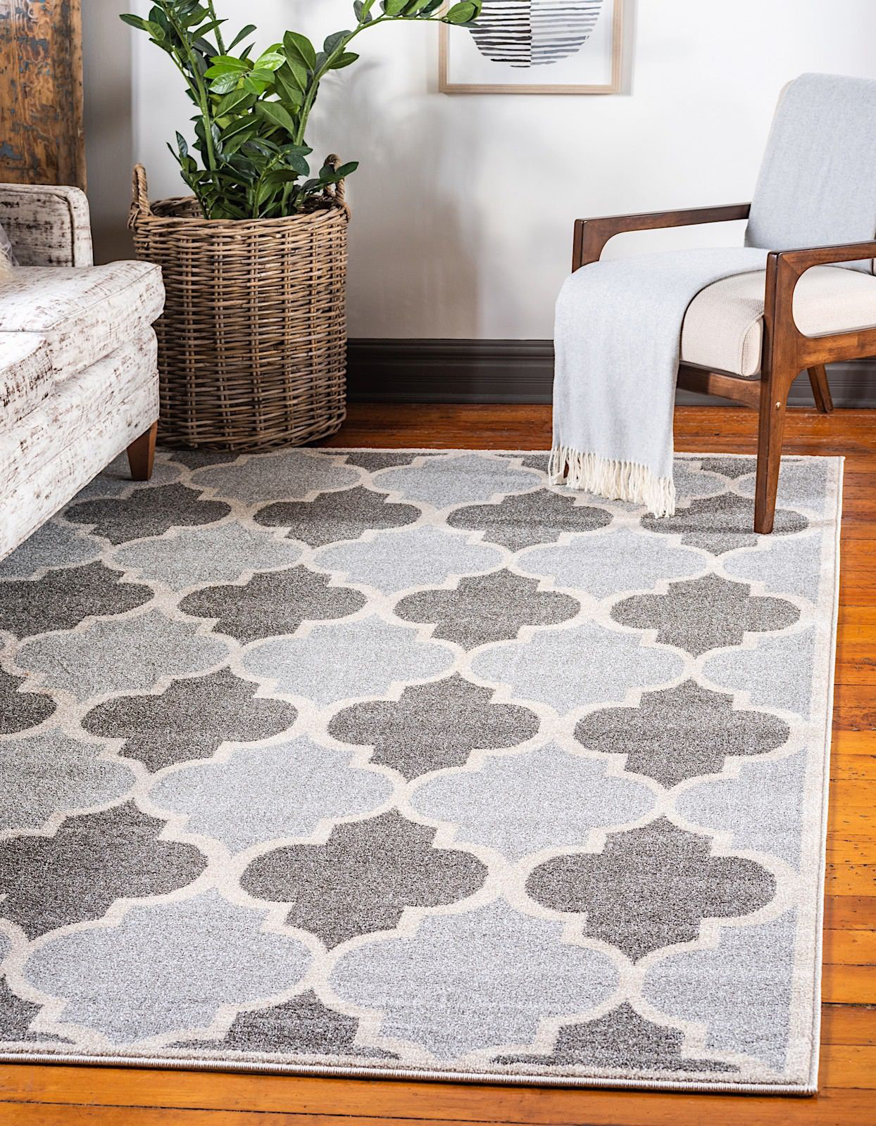 RugPal Theodora Geometric Gray Area Rug | Wayfair