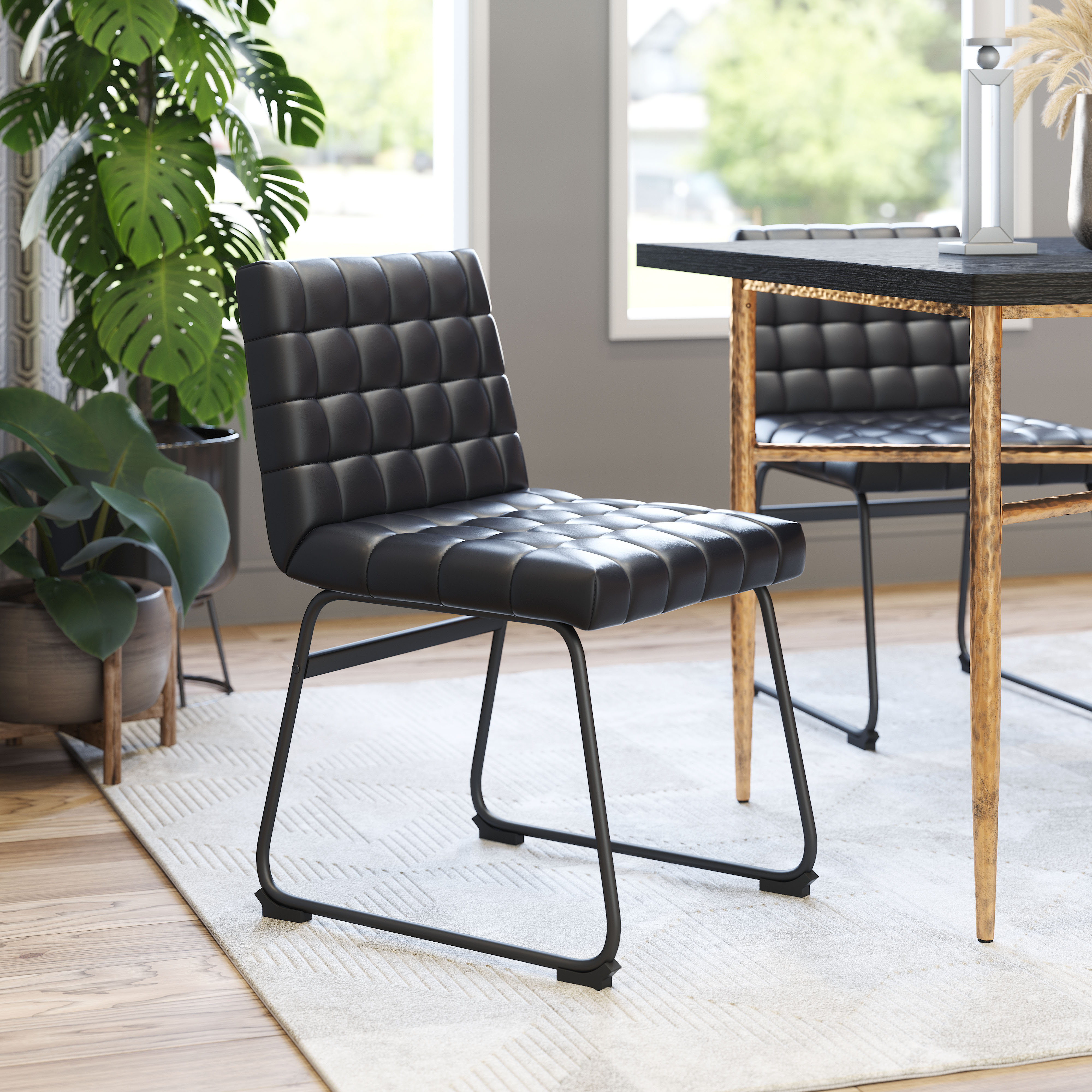 Corrigan Studio® Pago Dining Chair (Set Of 2) Black | Wayfair
