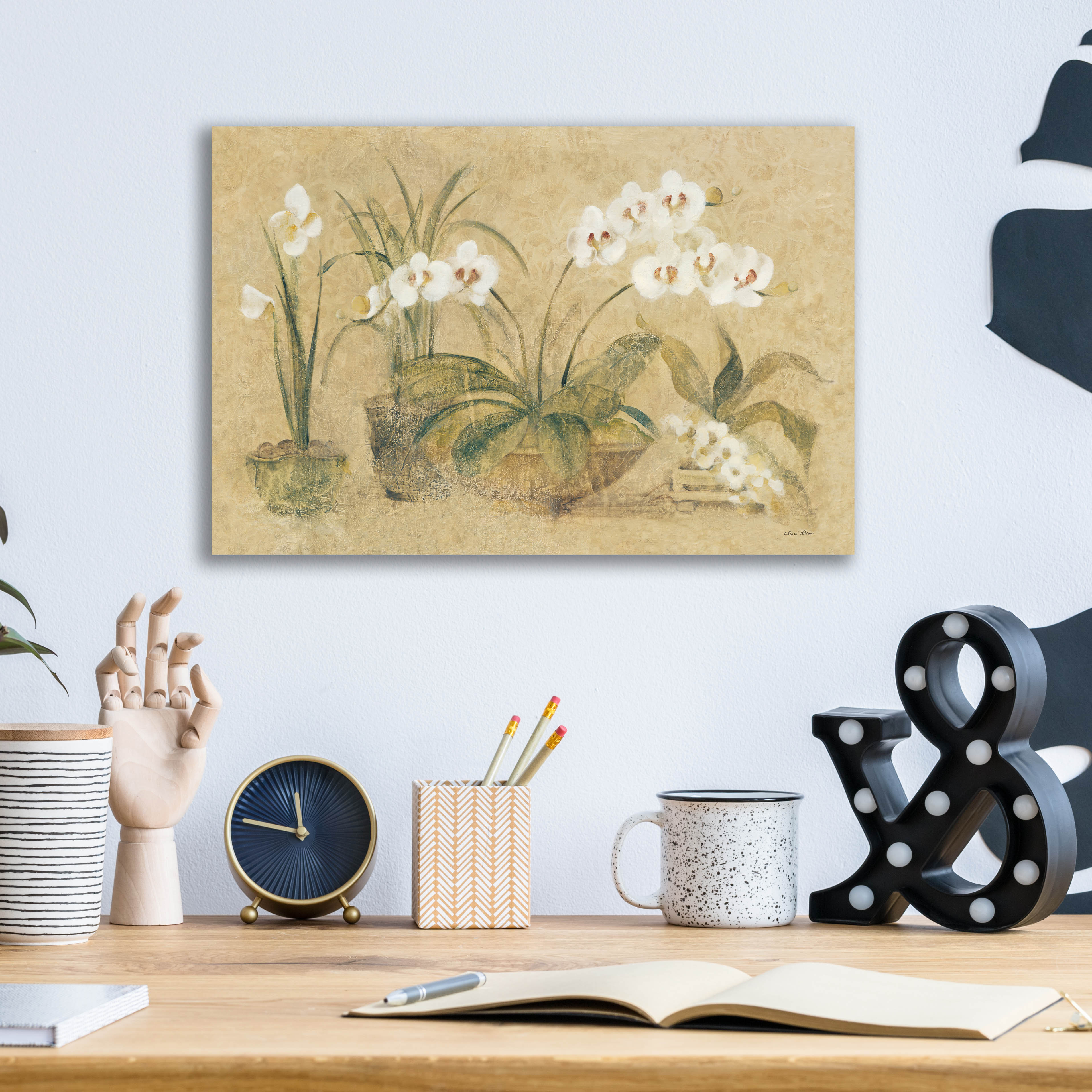 Winston Porter 'Four Potted Orchids' by Cheri Blum Acrylic Glass Wall ...