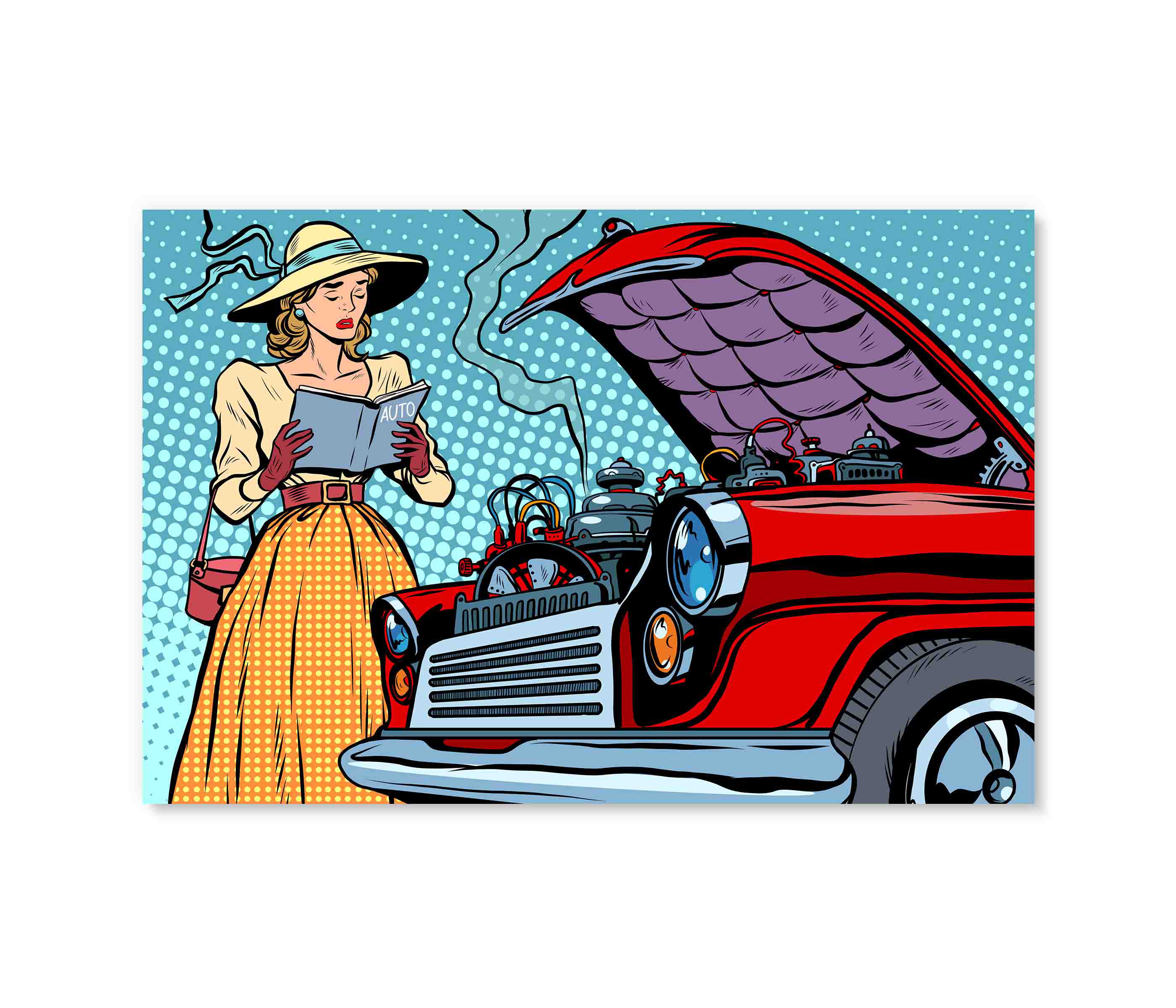 Red Barrel Studio Car Repair, Pop Art, Acrylic Hanging Wall Decor ...