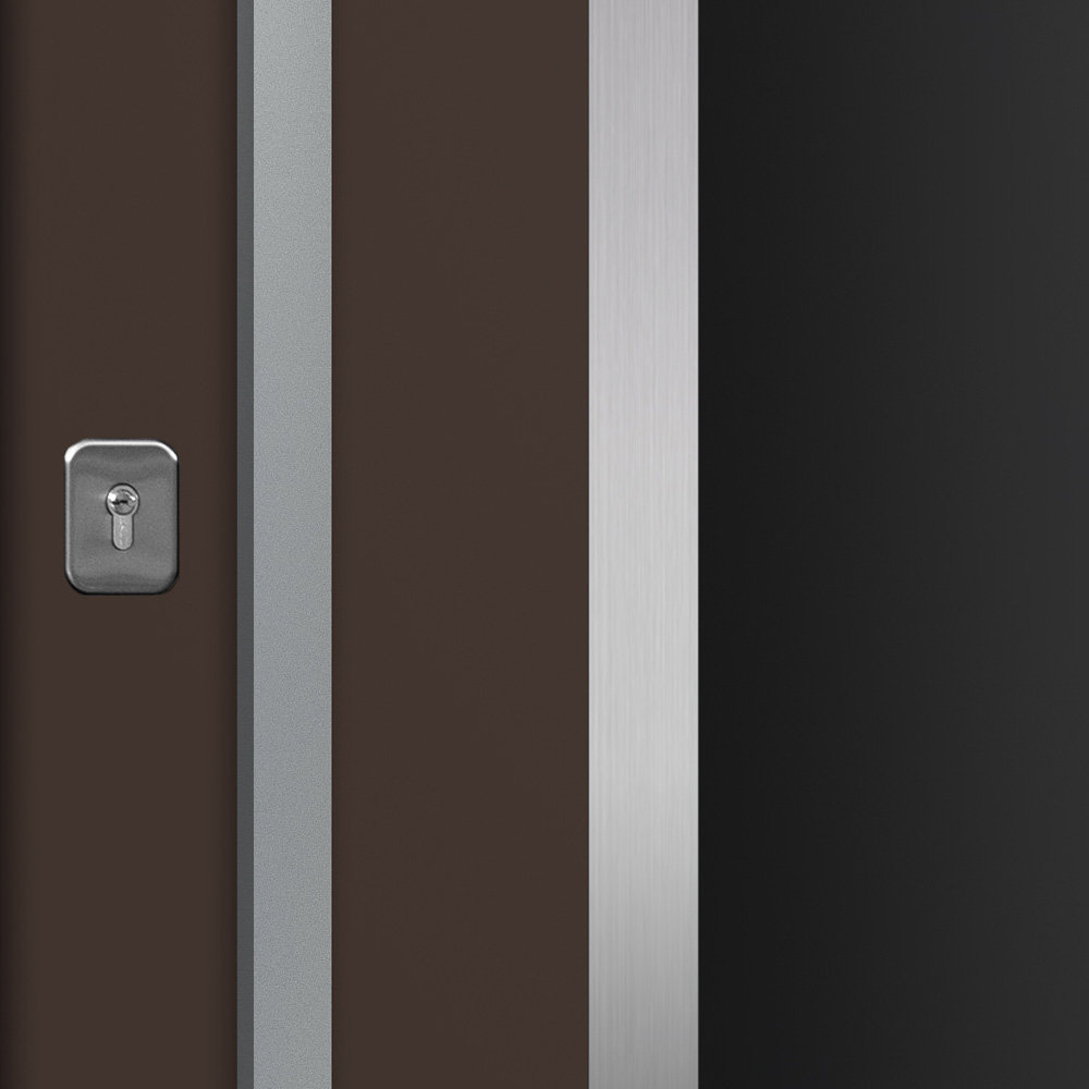 Nova Hardware Modern Exterior Entry Steel Door 36 in x 80 in - Inox S1 ...