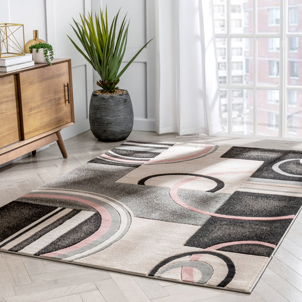 Wade Logan® Abstract Blush Pink Area Rug & Reviews - Wayfair Canada