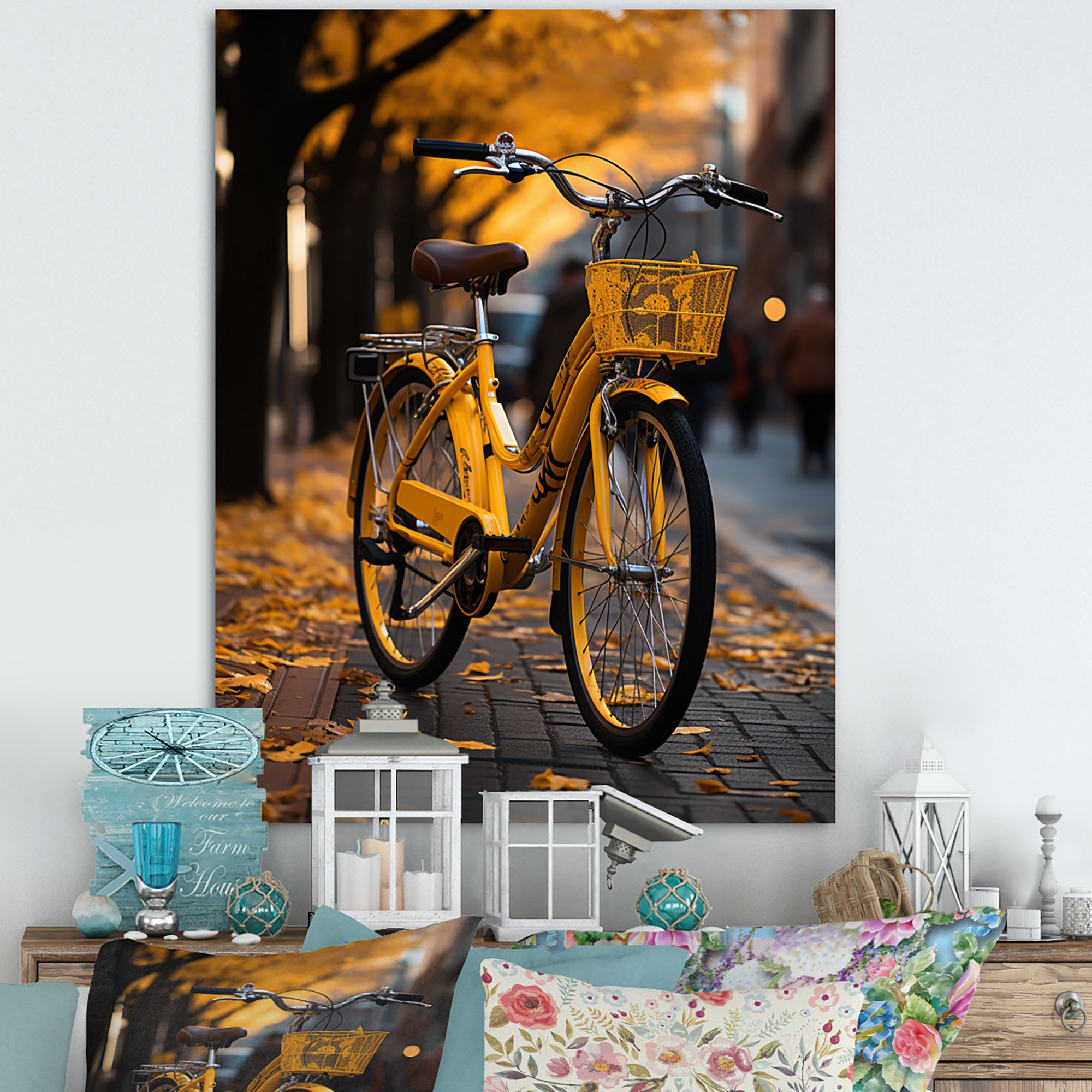 Red Barrel Studio® Darquis Bicycle Urban Rhythm I Framed On Canvas ...
