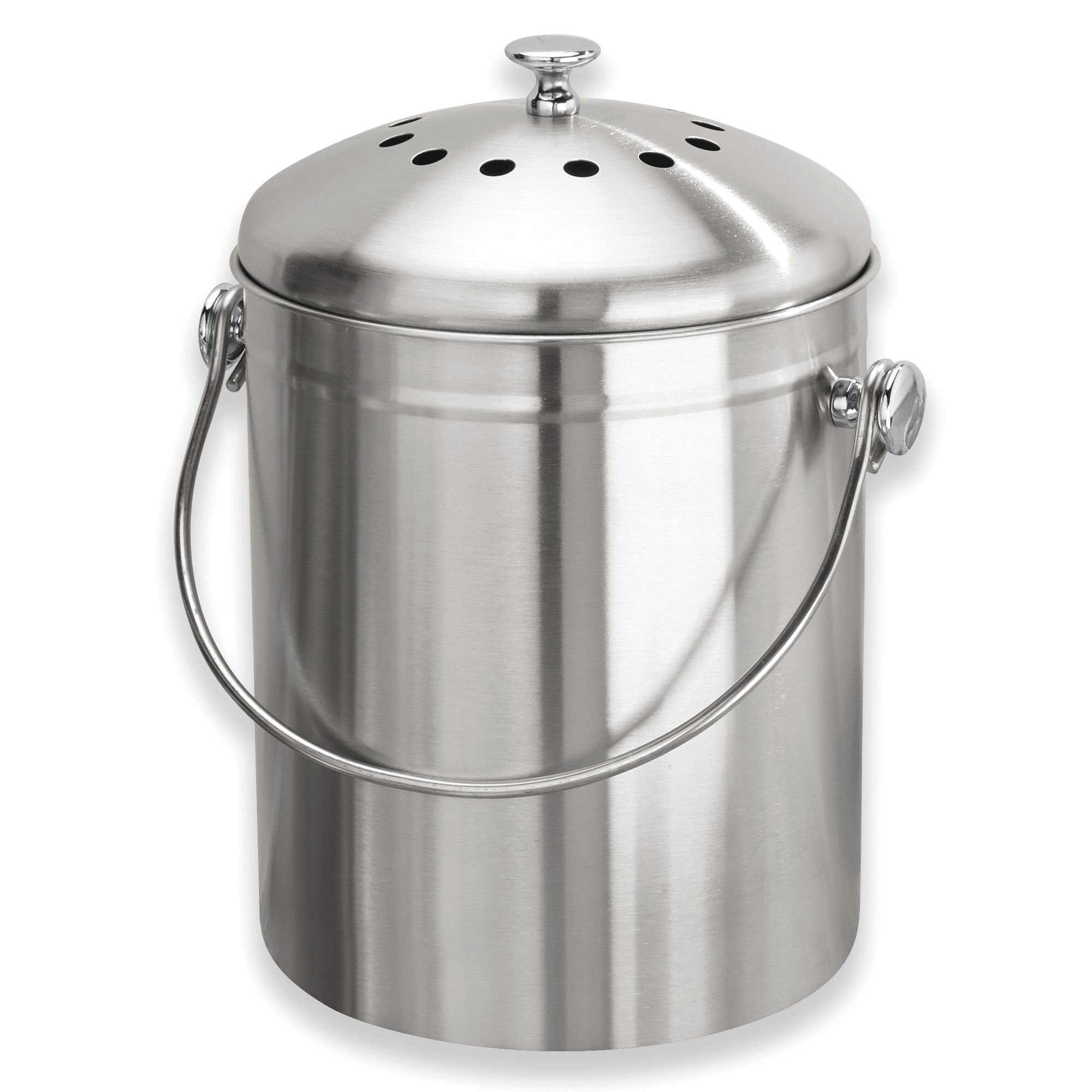 InterDesign iDesign Brushed Stainless Steel 1.3-gal. Kitchen Countertop ...