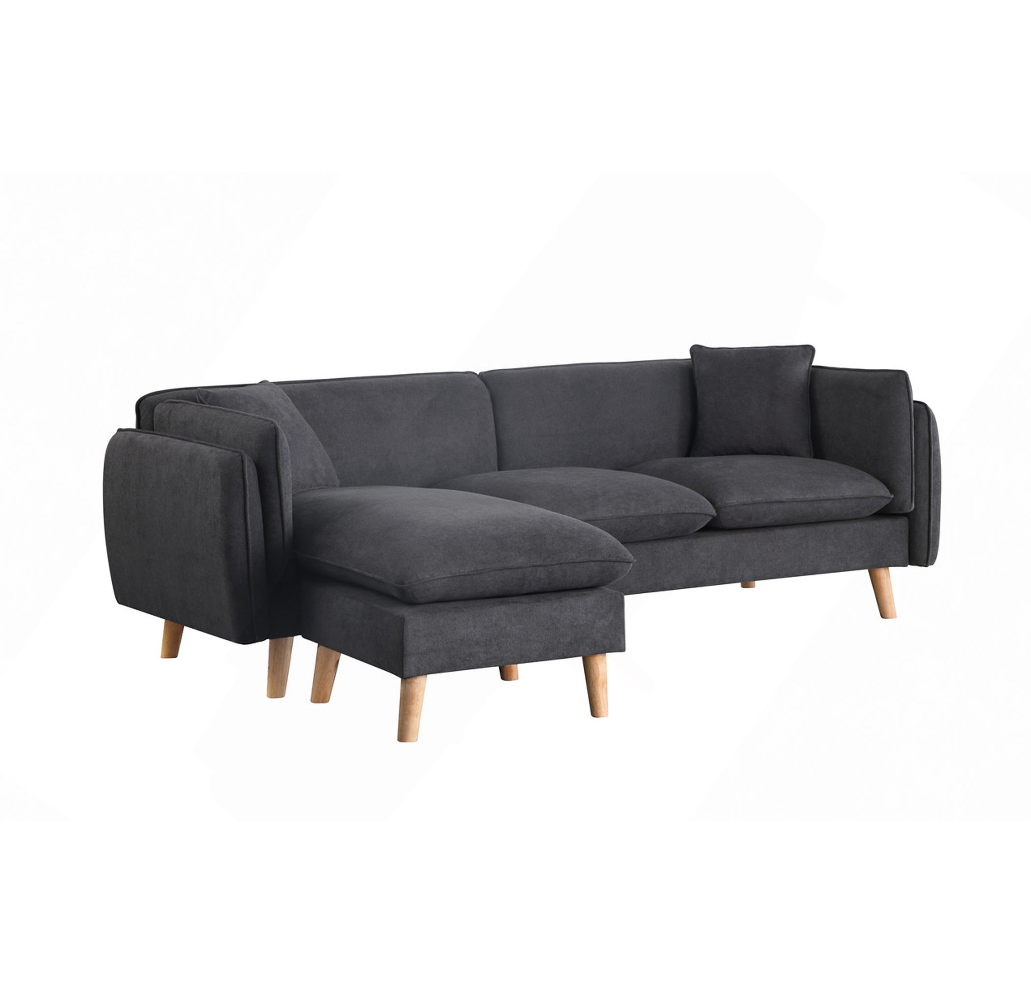 George Oliver Sectional Sofa, Modular Sofa With Ottoman, Rearrangeable ...