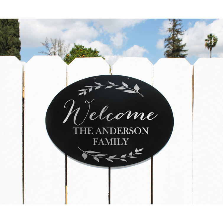 Etchey Oval Address Plaque Frame | Wayfair