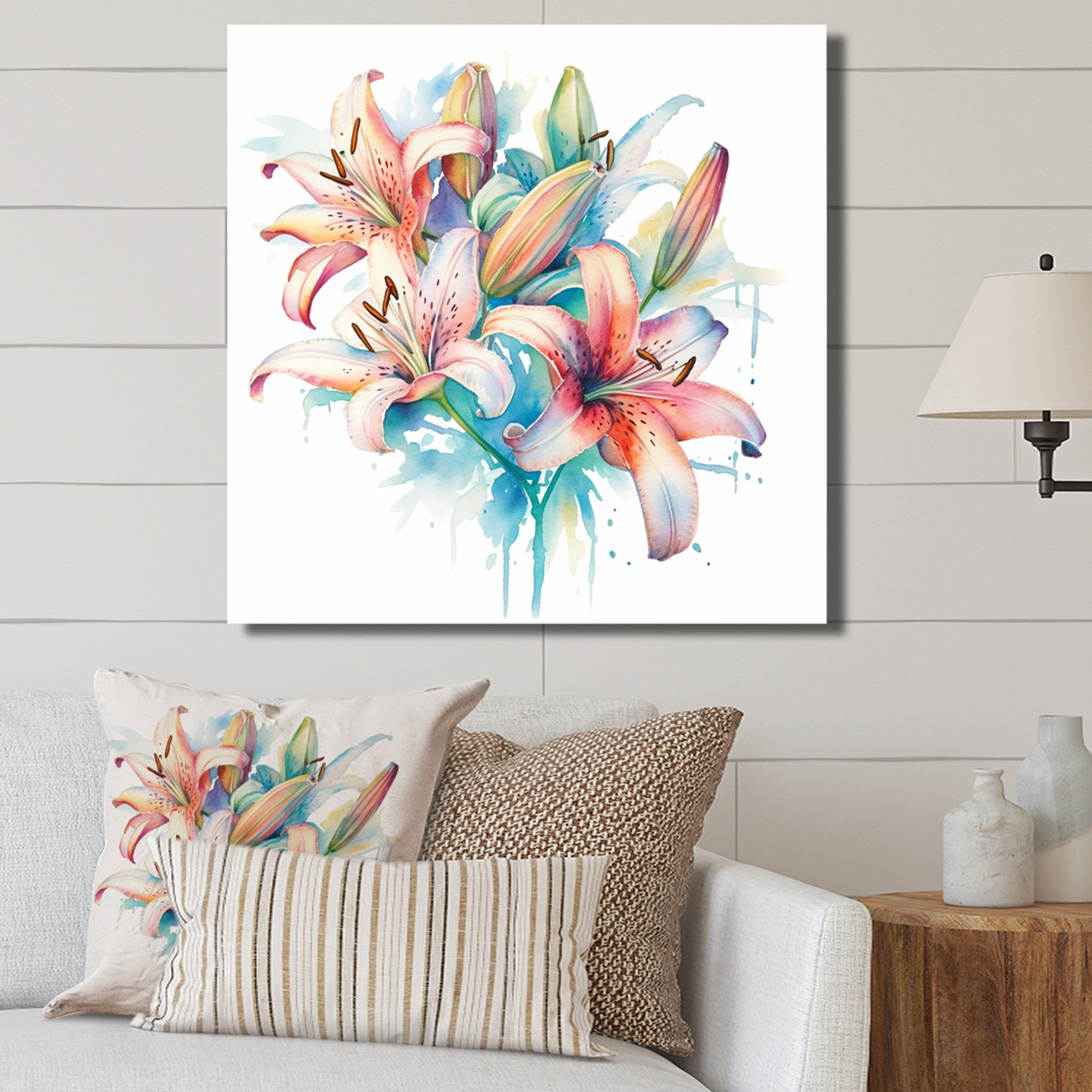 Winston Porter Watercolor Elegant Lily Purity III - Lilies Wall Art ...