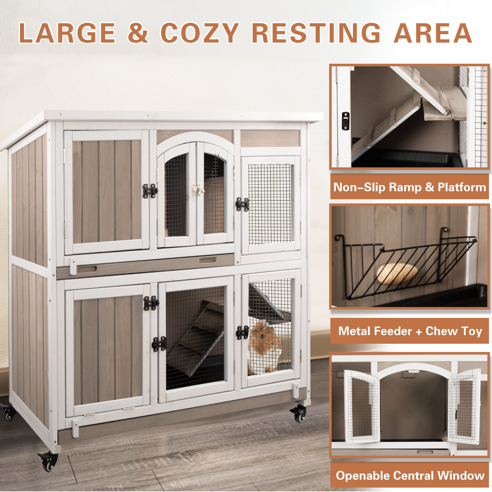Archie & Oscar™ Rabbit Hutch With Ramp - Wayfair Canada
