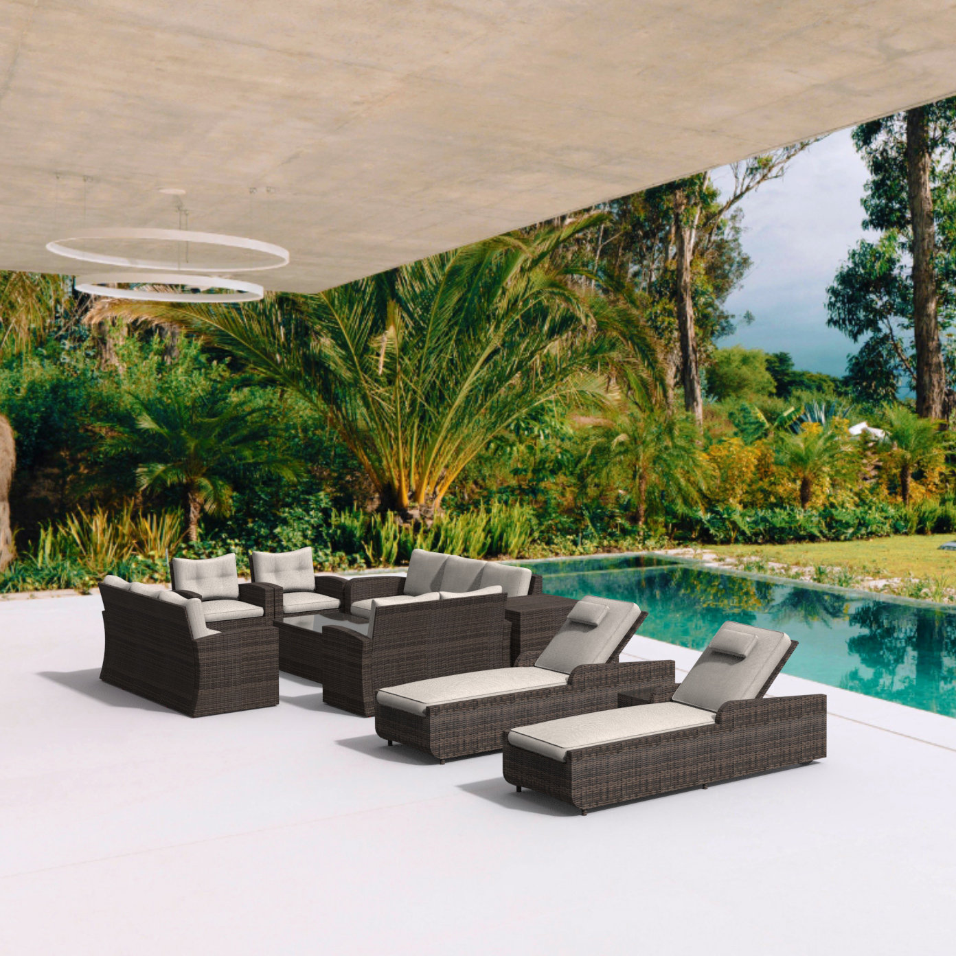 Sol 72 Outdoor™ Willoughby 14 Piece Rattan Sofa Seating Group with ...