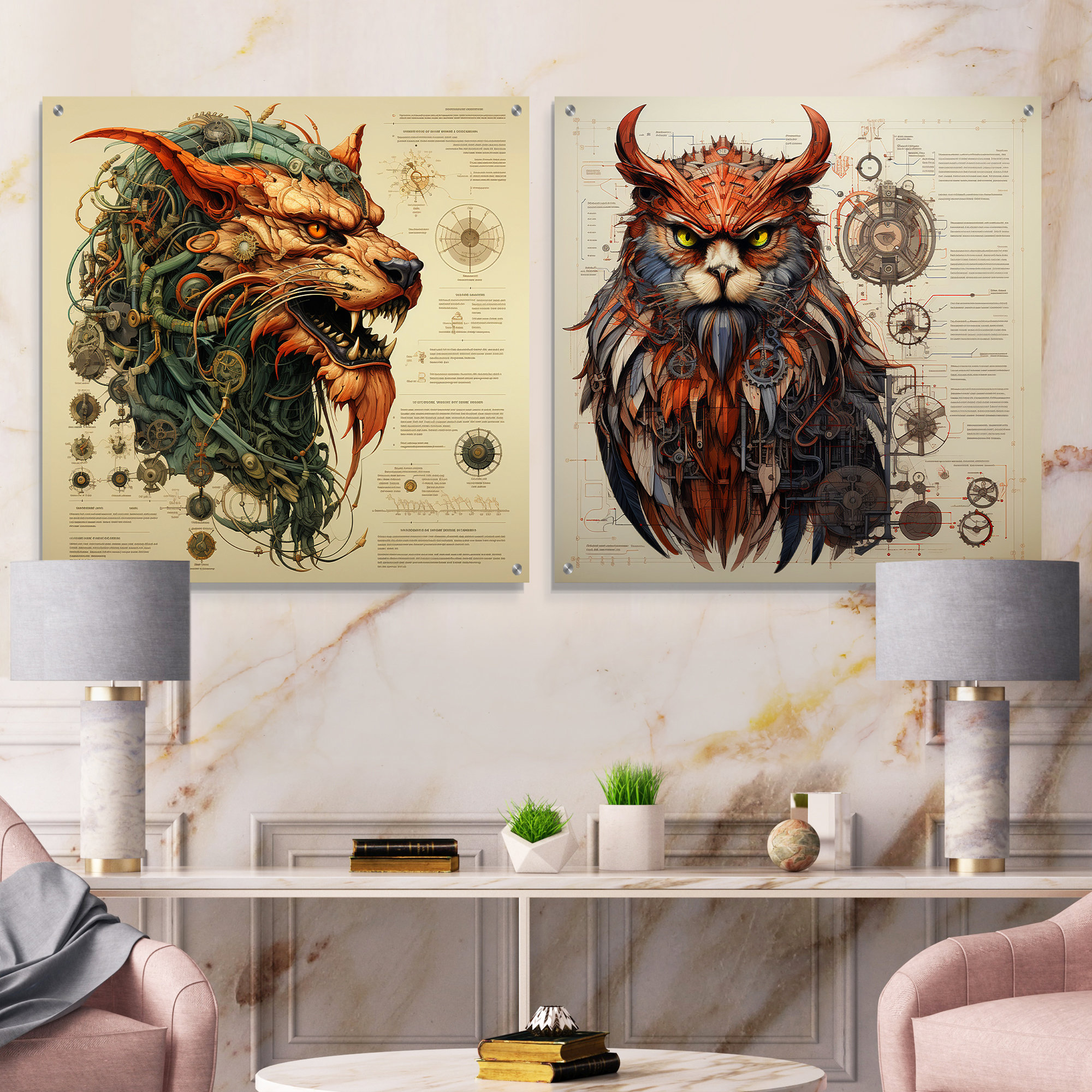 Trinx Mythical Creature Diagrammatic Drawing - Monsters Acrylic Wall ...