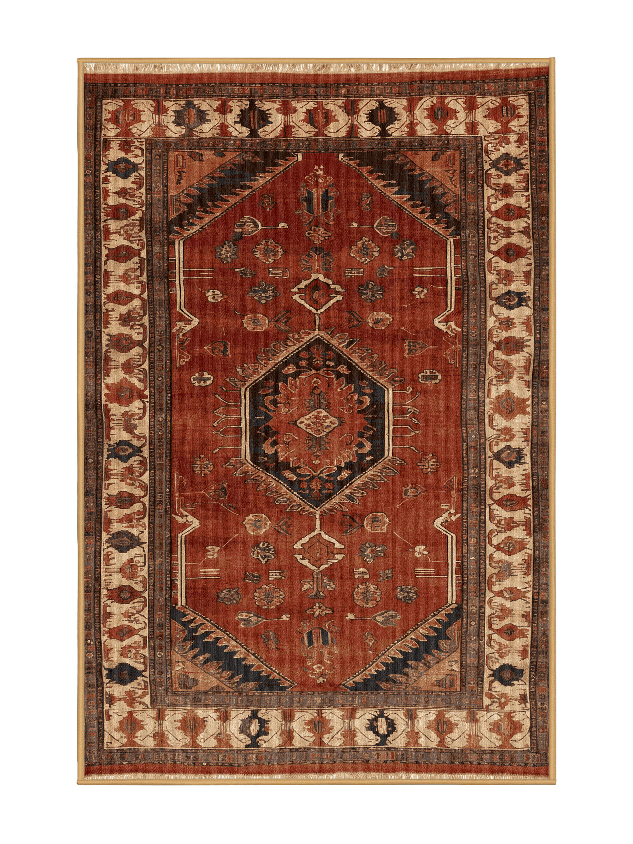 Fleur De Lis Living Machine Washable Turkish Brown Area Rug | Wayfair