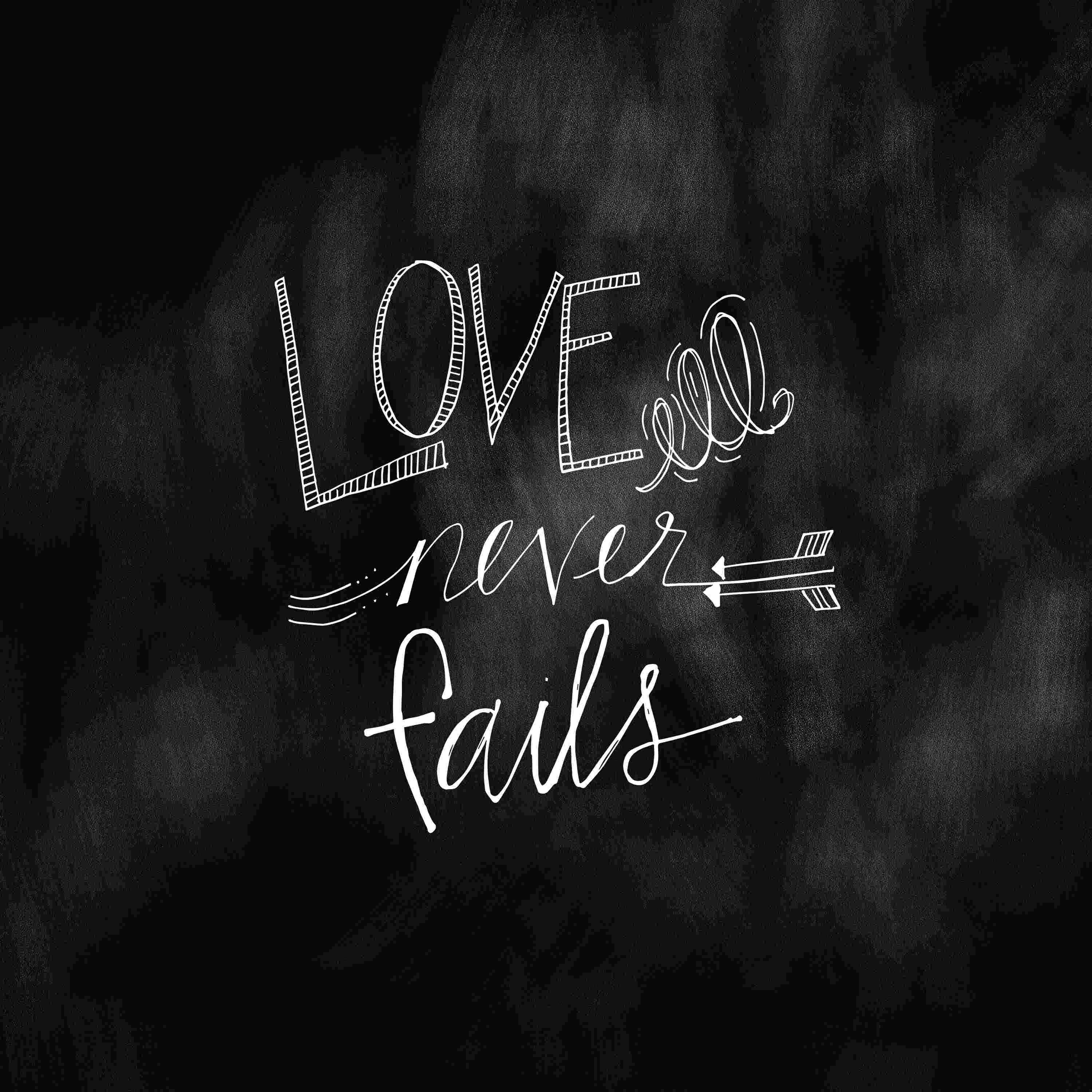 Trinx Love Never Fails Calligraphy - Wayfair Canada