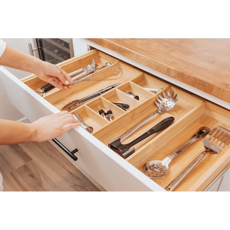 Rebrilliant Kynzleigh Adjustable Multi-Purpose Drawer Organizer ...