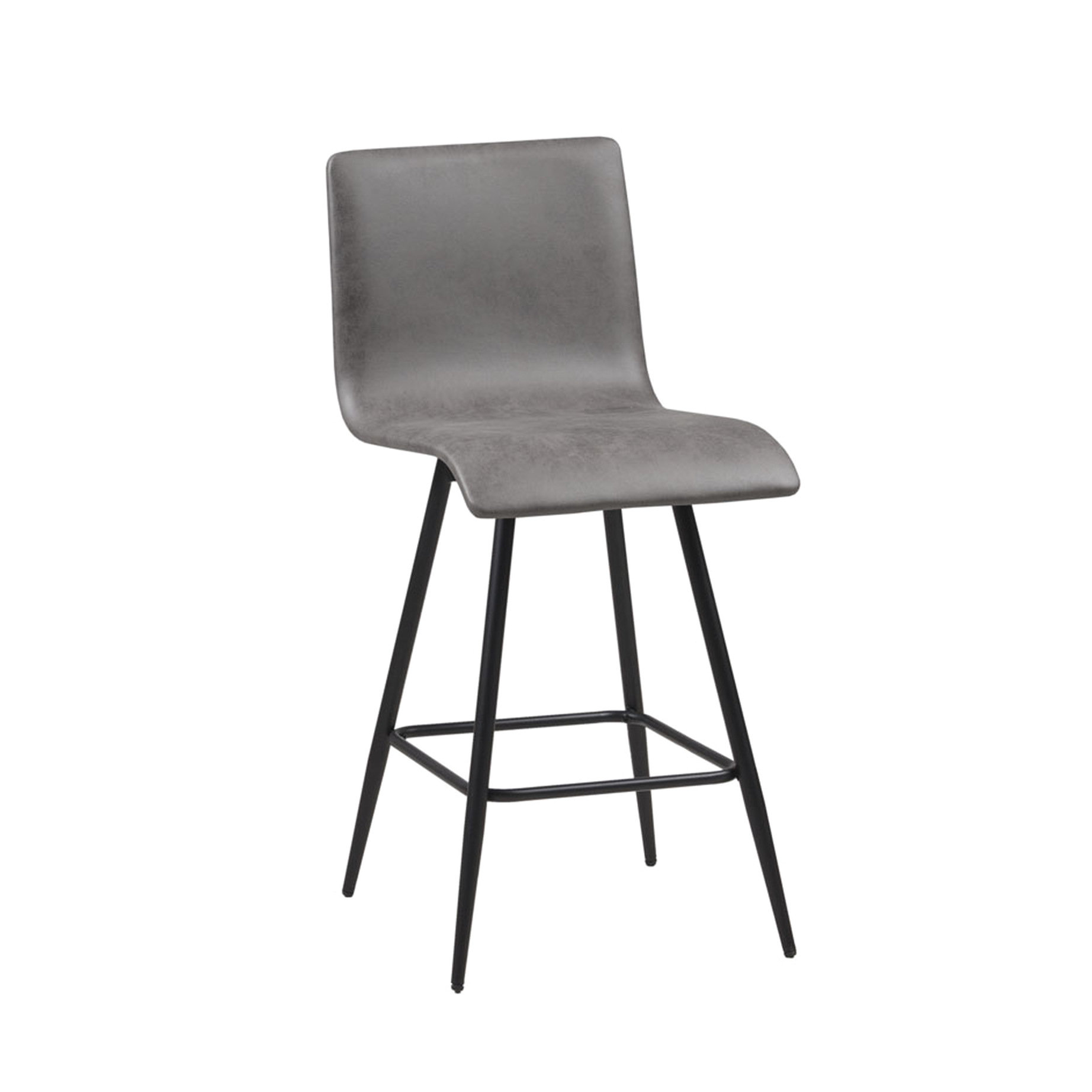 17 Stories Faux Leather Counter Stool With 360Â° Rotating Seat For ...
