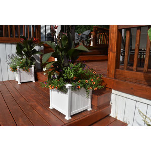 Vita White Vinyl Planter Box & Reviews | Wayfair