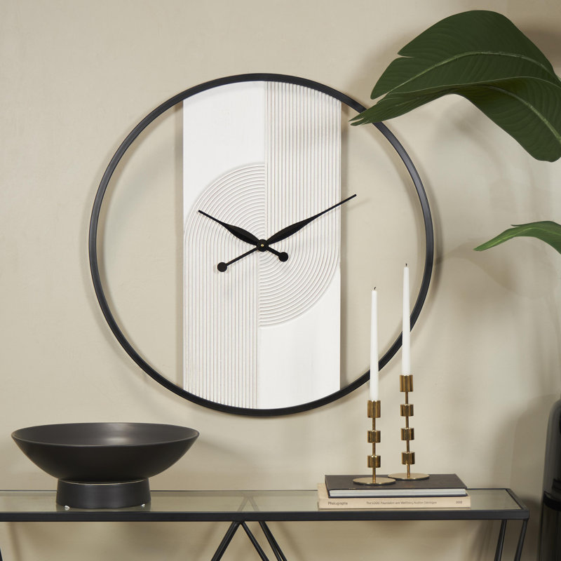 Joss & Main Lowri And Grey Wood Art Deco Inspired Line Art Geometric ...